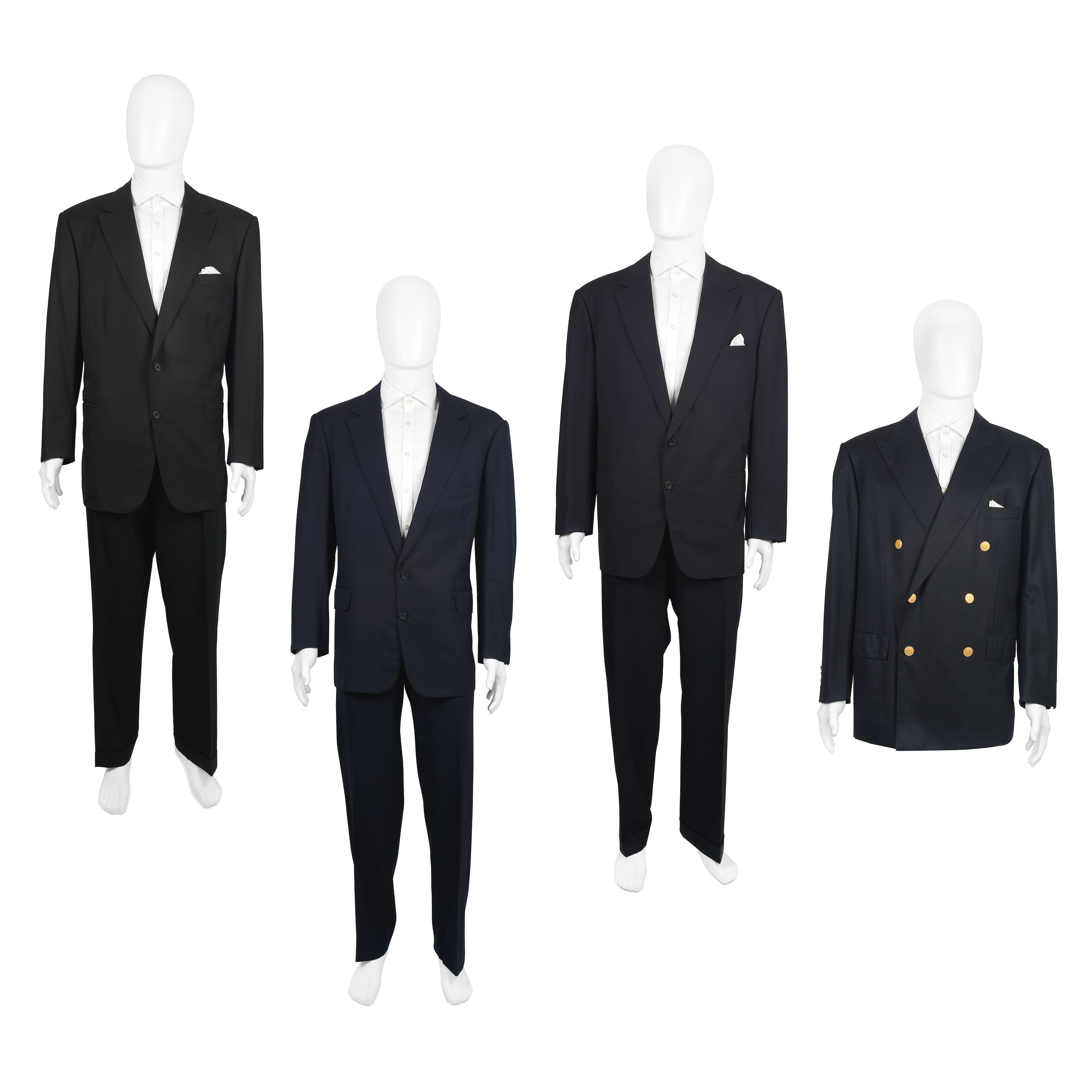 Bonhams : A collection of four Douglas Hayward suits and a Hayward ...