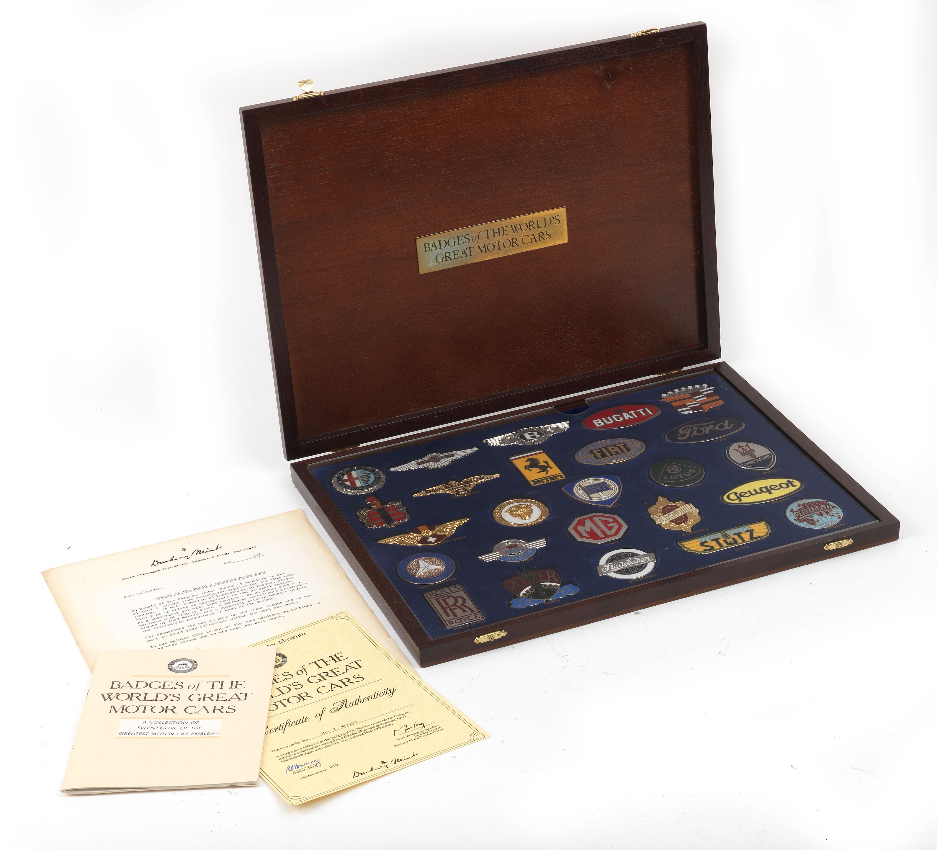 Bonhams Cars : A cased display set of 'Badges of the World's Great ...