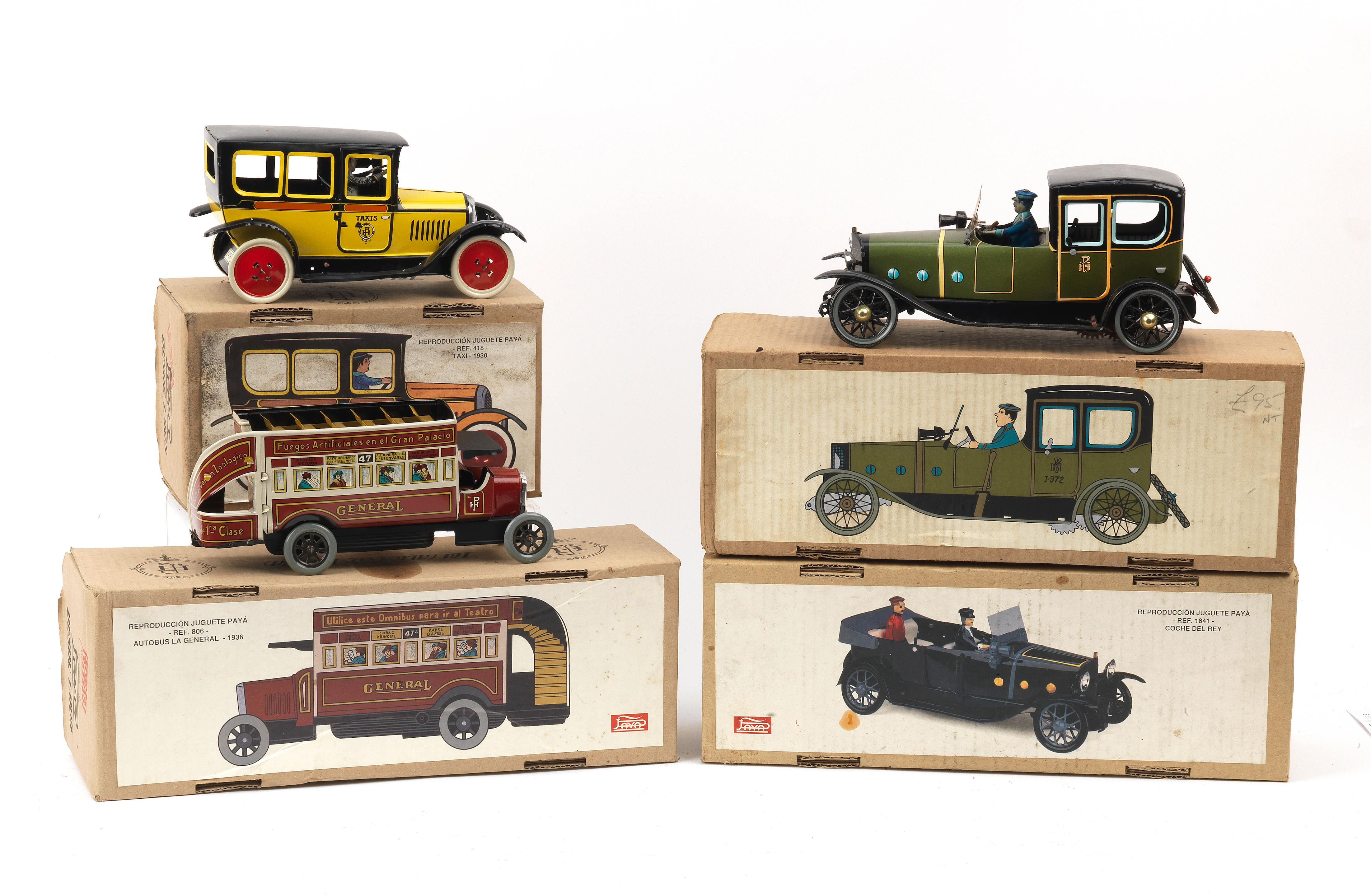 Bonhams Cars : Three boxed reproduction limited edition tinplate ...