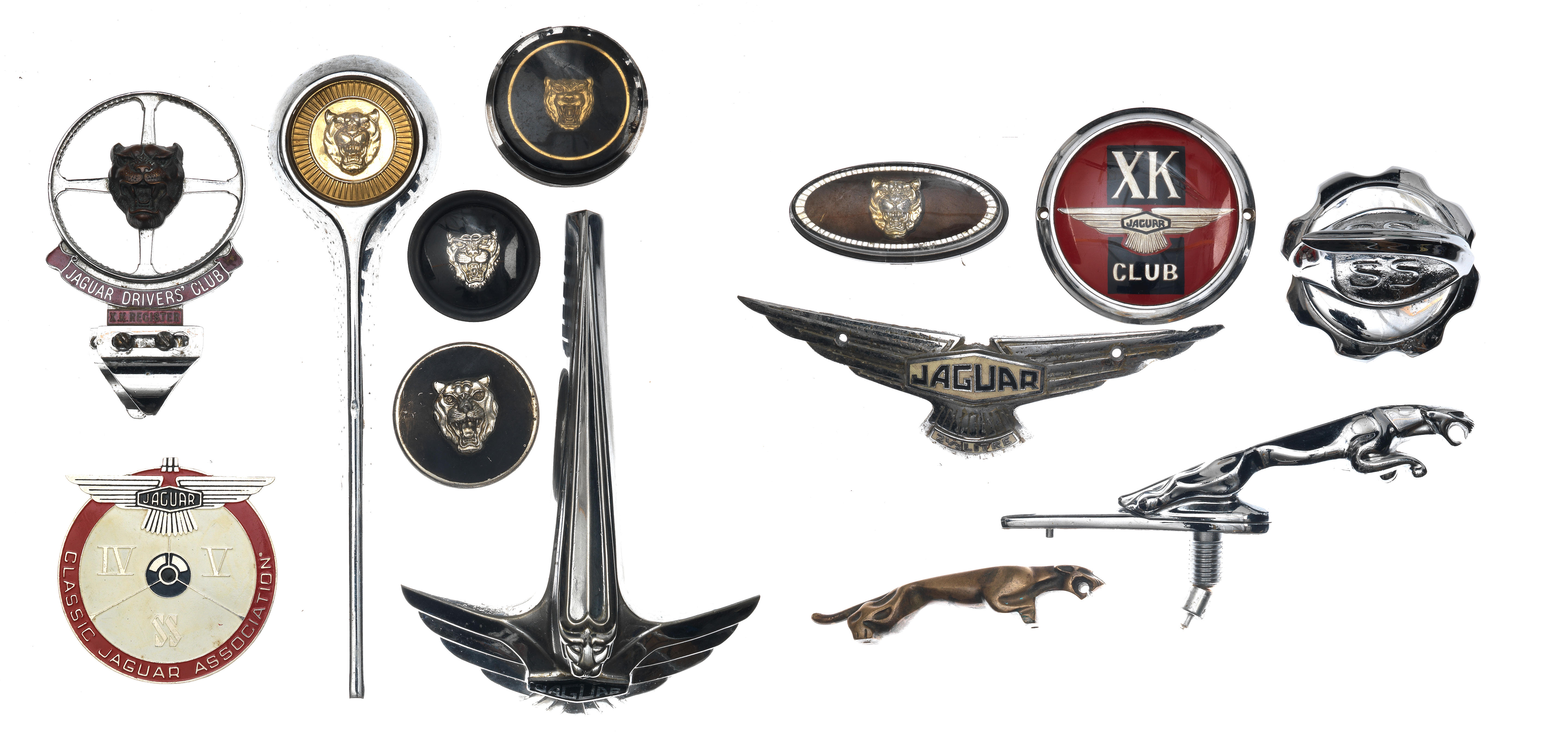 Bonhams Cars Assorted Jaguar Mascots And Badges Qty
