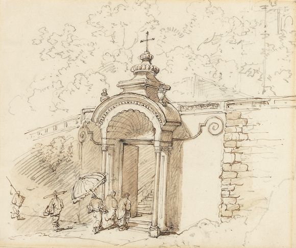 Bonhams : George Chinnery (London 1774-1852 Macau) Figures entering the ...