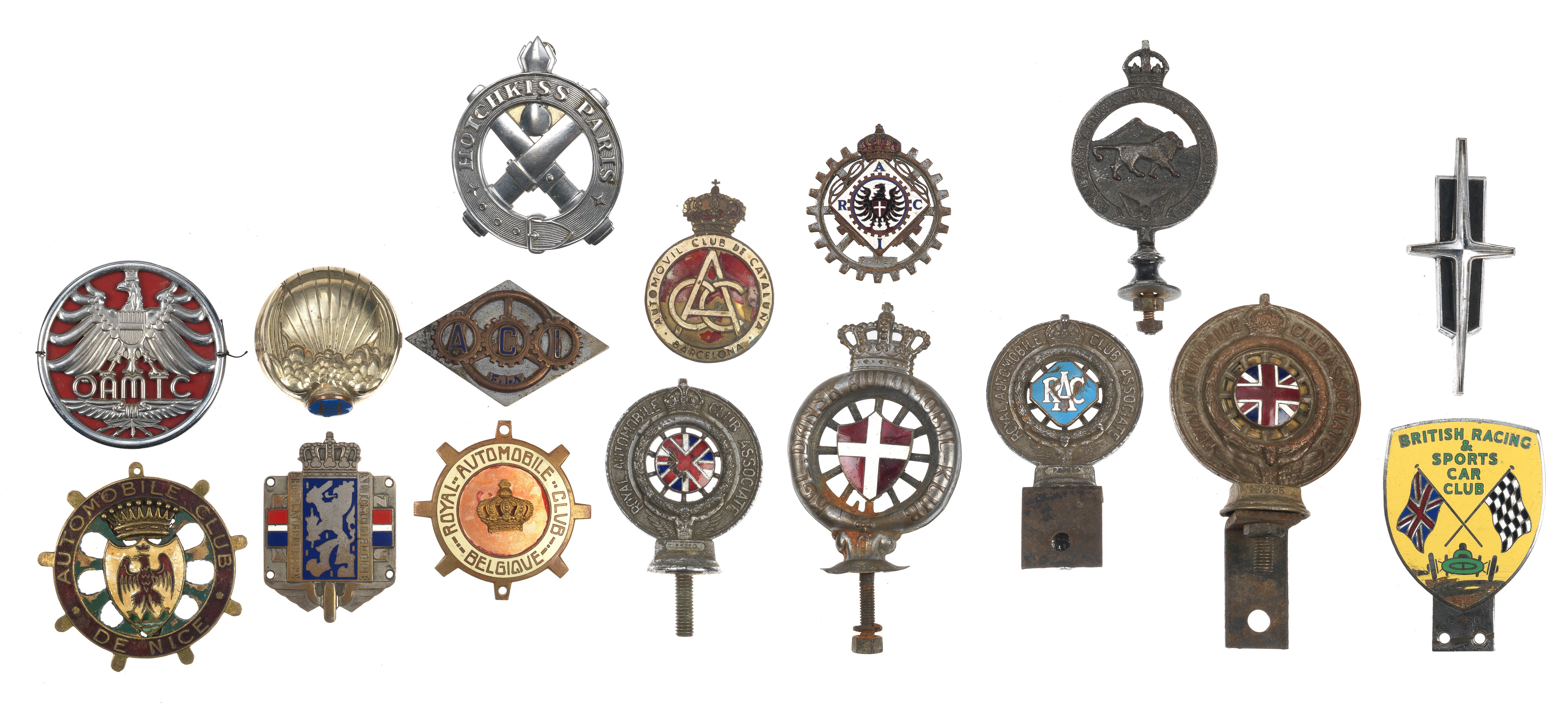 Bonhams Cars : Assorted car badges and plaques, ((Qty))