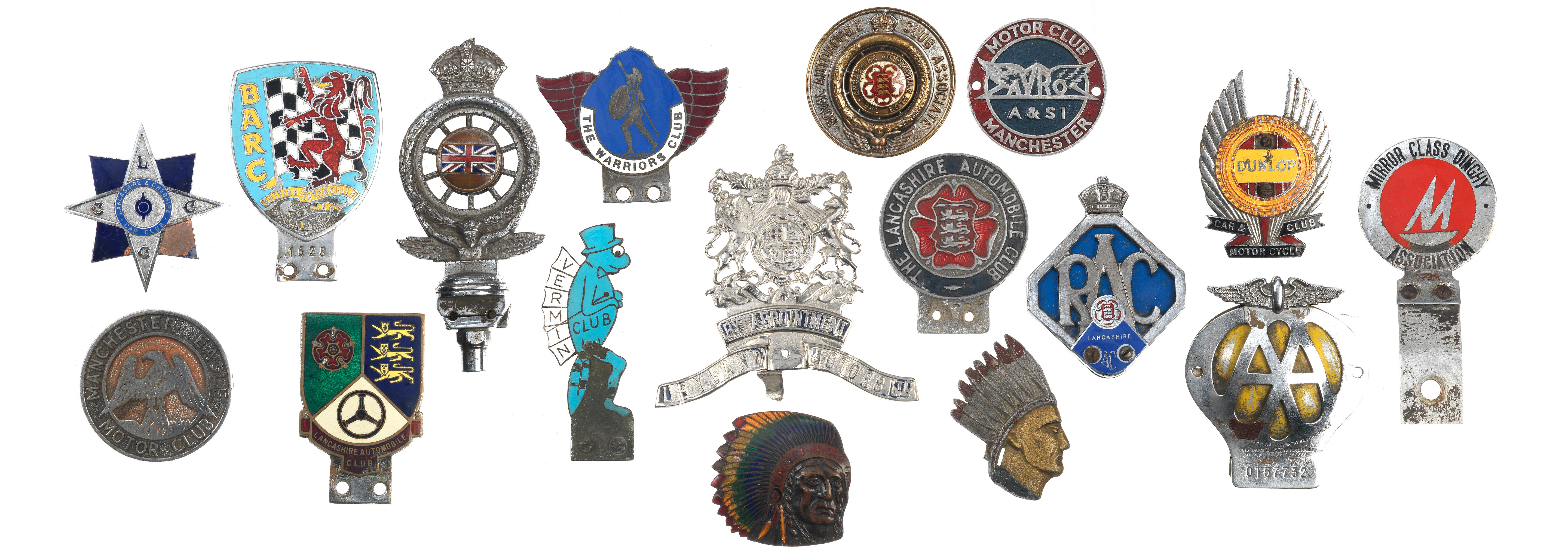 Bonhams Cars Assorted Motoring Badges Qty
