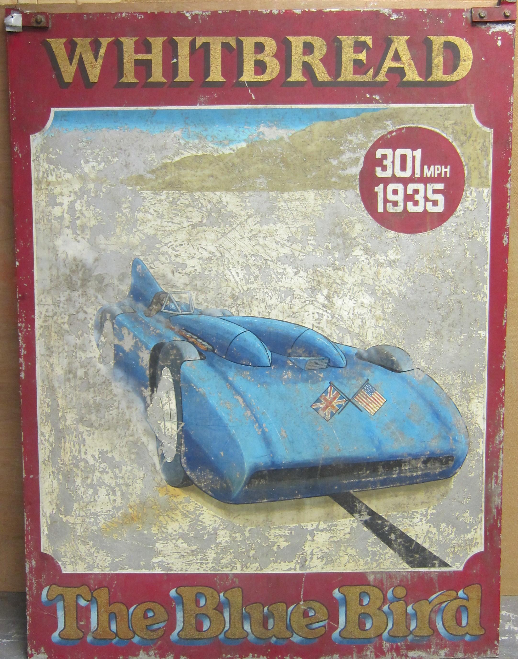 Bonhams Cars : A Whitbread Brewery 'The Blue Bird' public house hanging ...