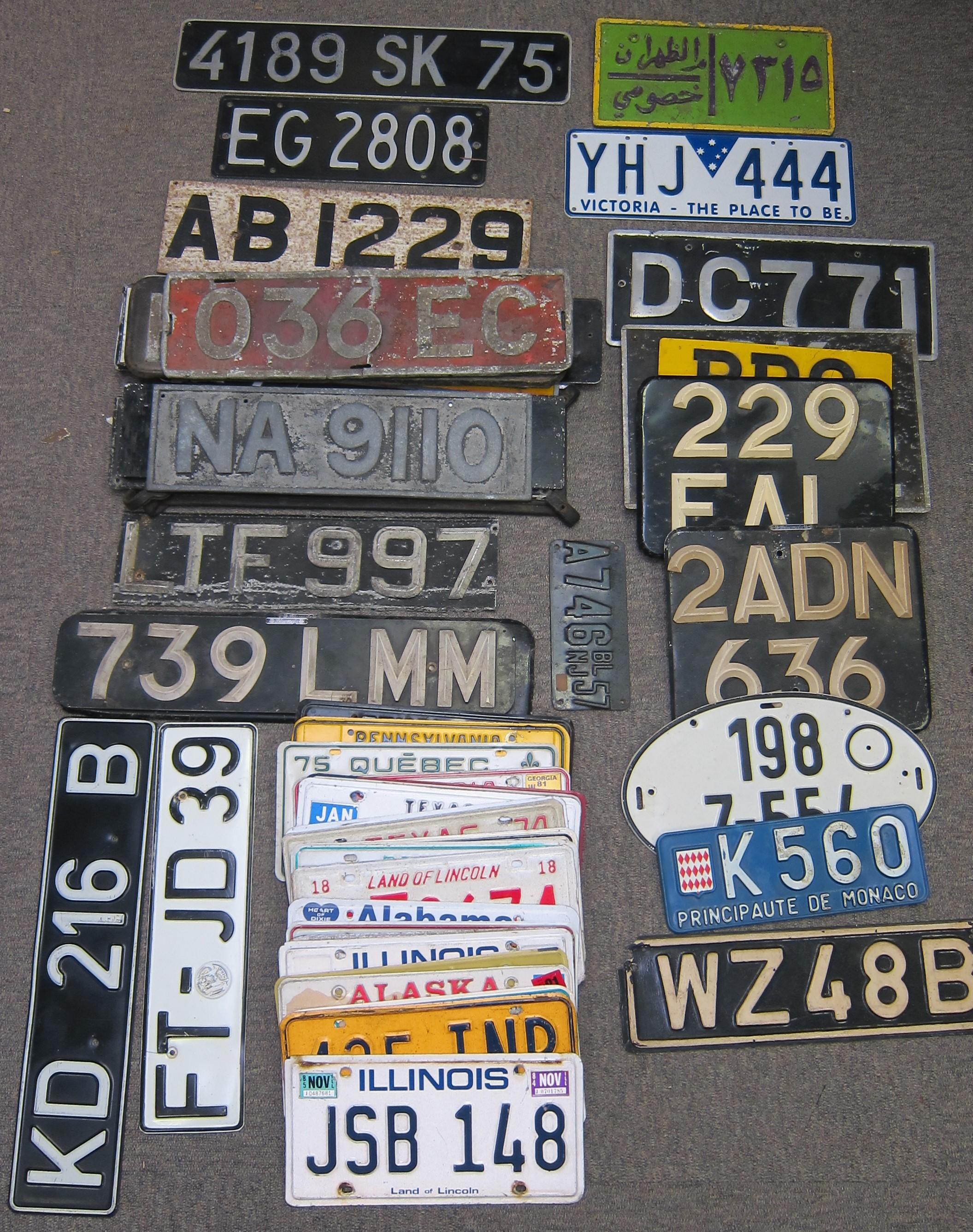 Bonhams Cars : A quantity of registration/licence plates, ((Qty))