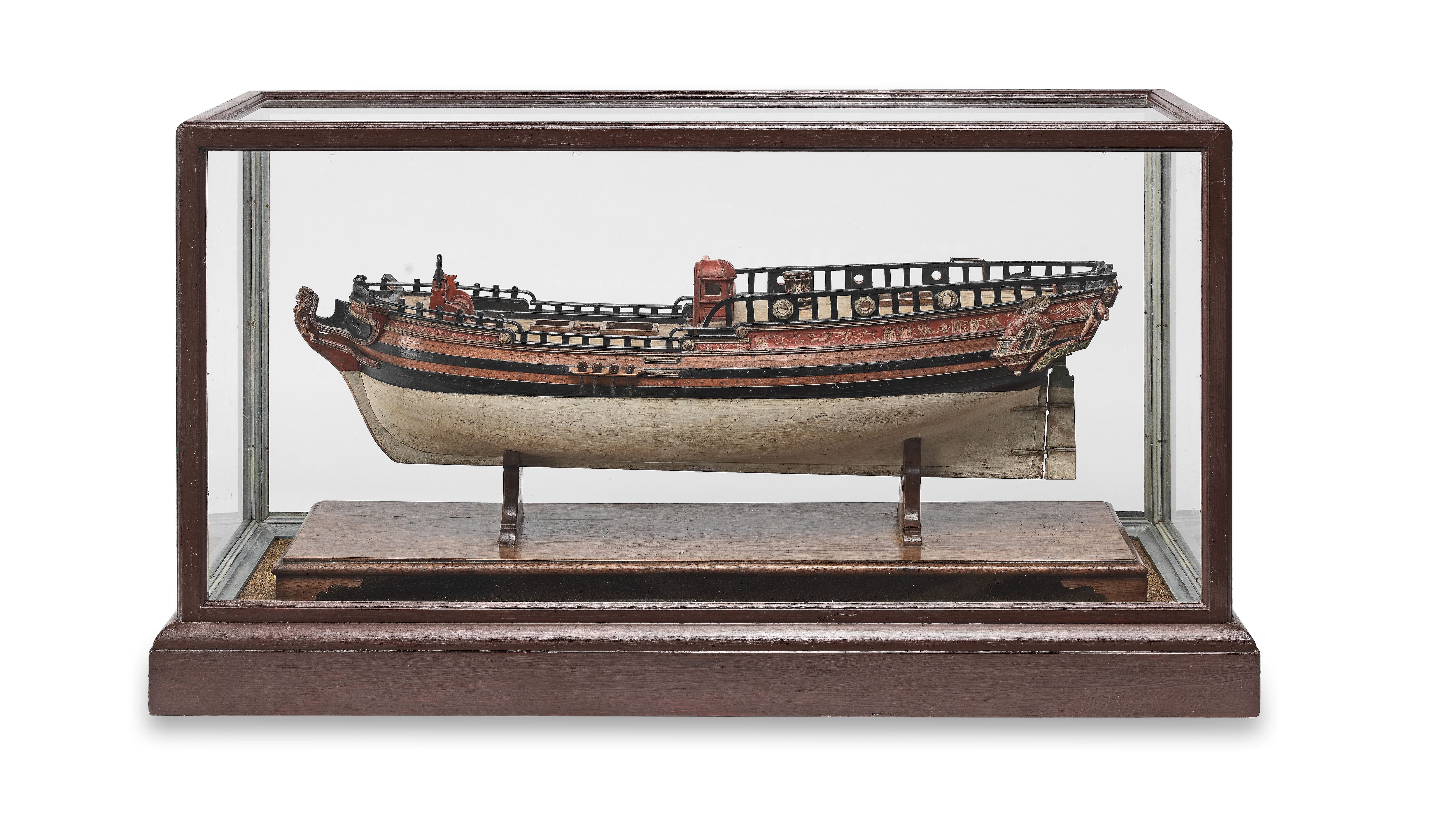Bonhams : A Scale Model of a Dockyard Yacht, mid-18th century, case ...