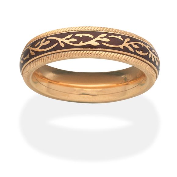 Bonhams : WELLENDORFF: ENAMEL AND DIAMOND-SET RING