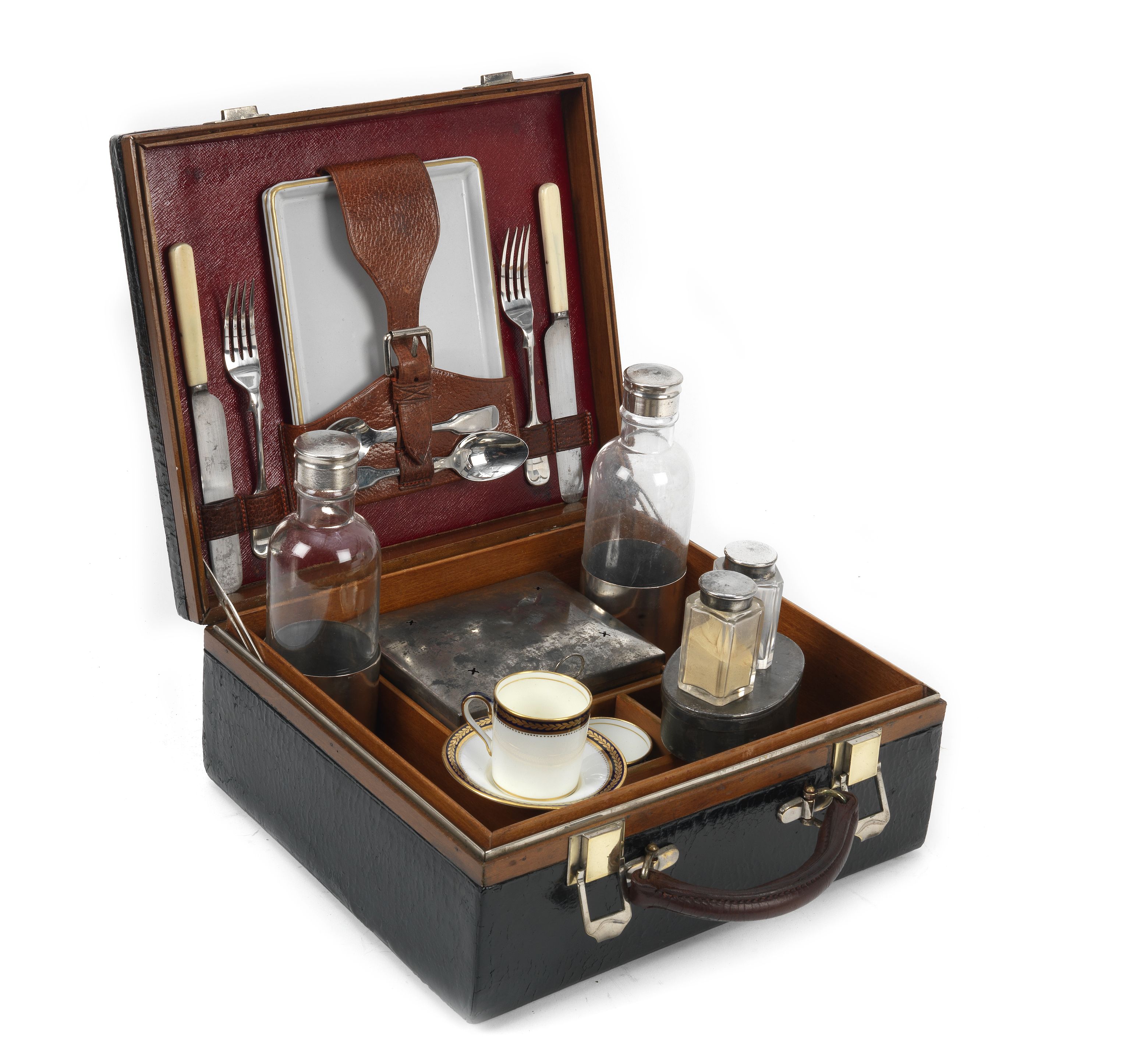 Bonhams Cars : A cased drinks/picnic set for two persons by Drew & Sons ...