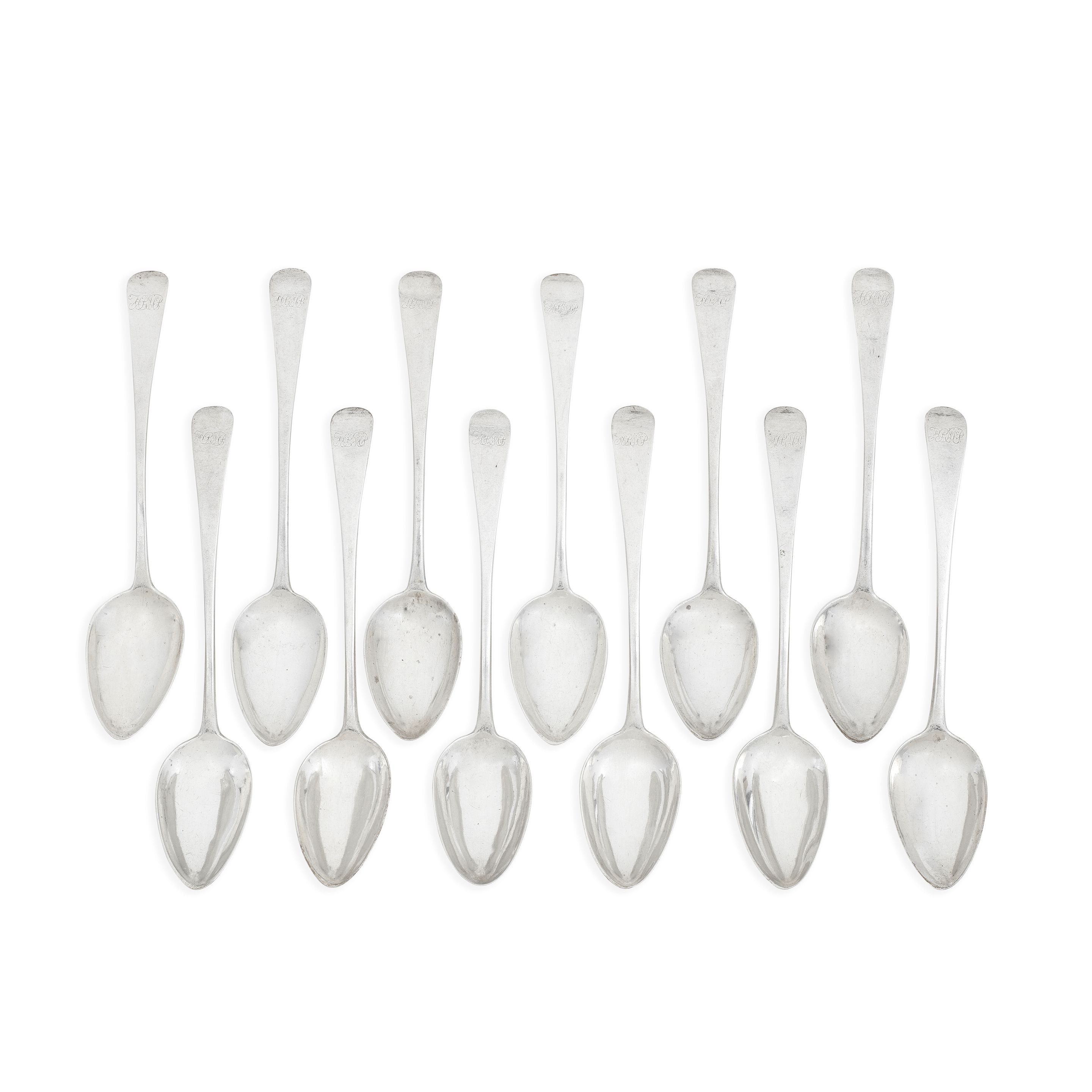 Bonhams : Banff A set of twelve old English pattern tablespoons By David Izat of Banff, circa ...
