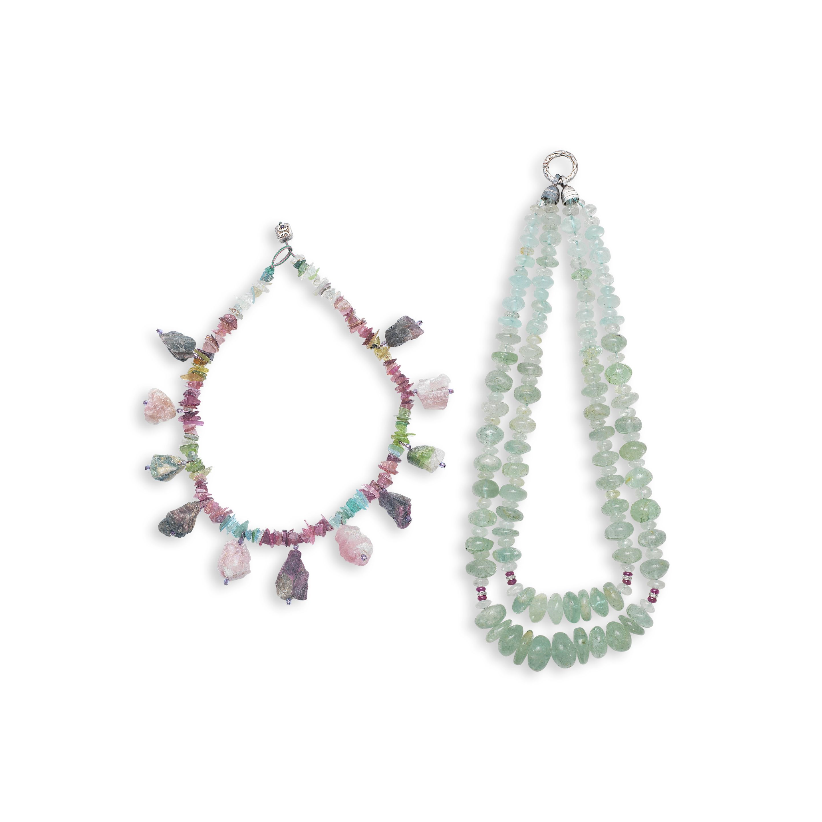 Bonhams : A tourmaline beaded necklace, Hamilton & Inches of Edinburgh ...