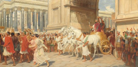 Bonhams : Andrew Carrick Gow, RA, RI (British, 1848-1920) A Roman triumph