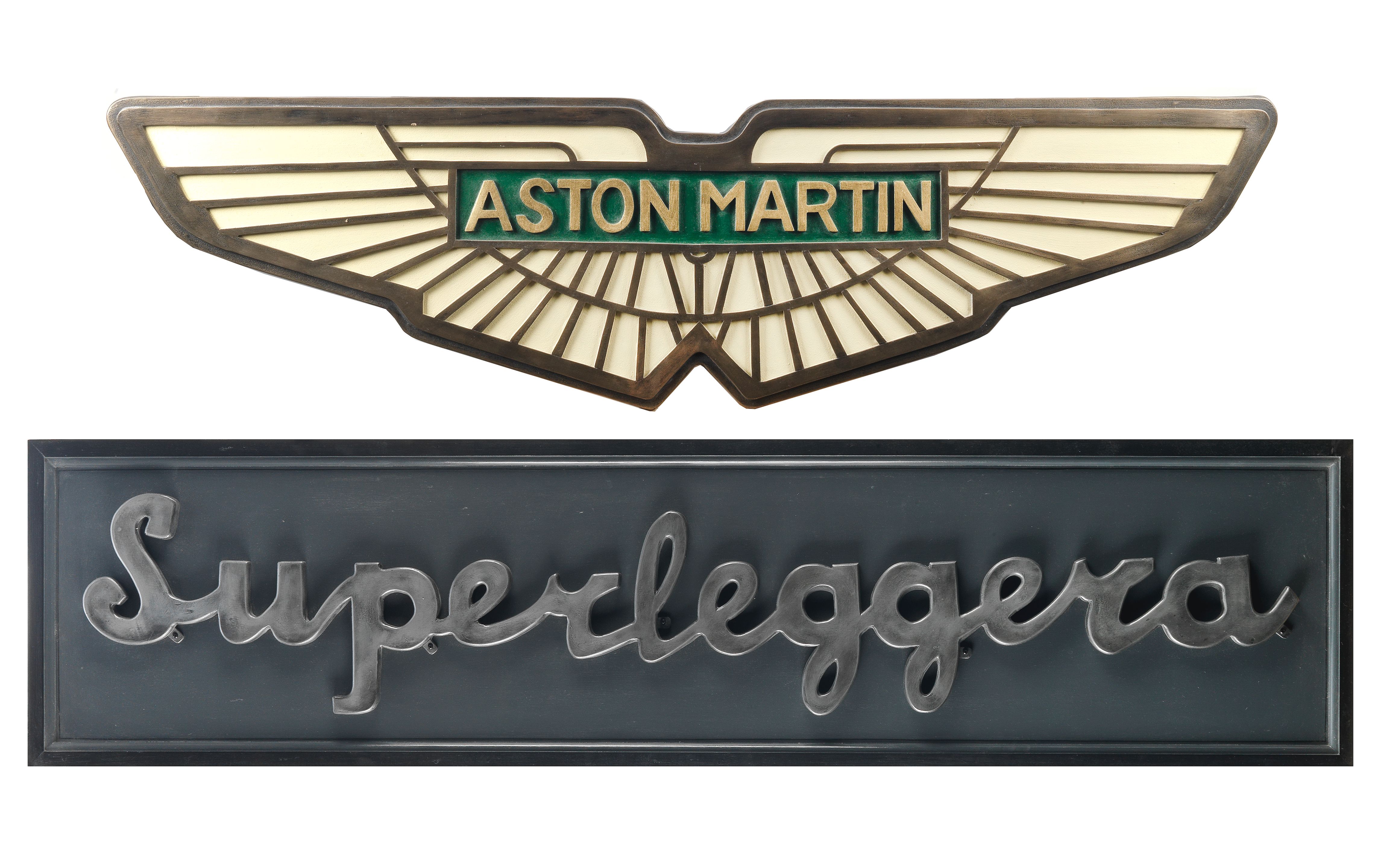 Bonhams Cars : Two 'Aston Martin' and 'Superleggera' garage display ...
