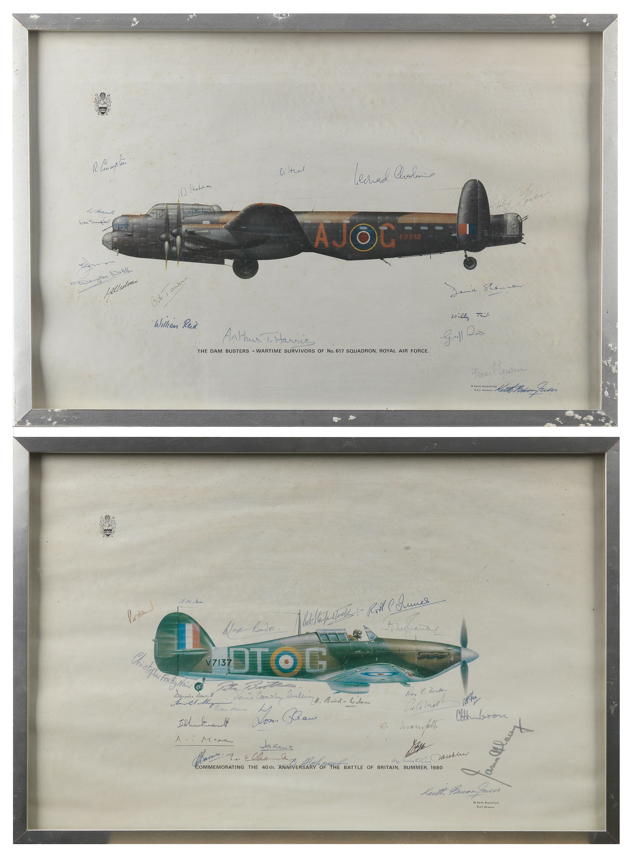 Bonhams Cars : Two signed RAF Battle of Britain Museum prints after ...