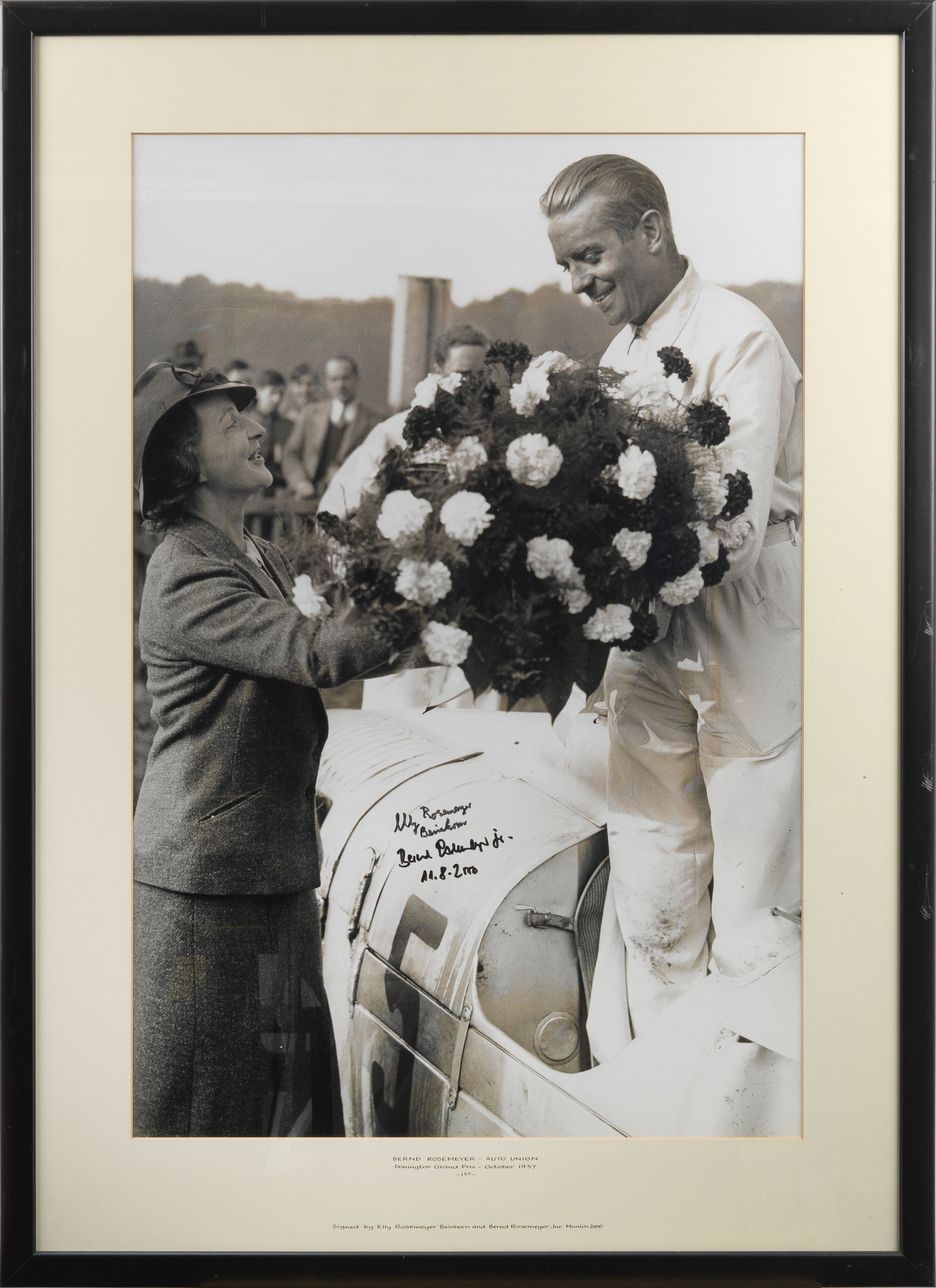 Bonhams Cars : A large format signed photograph of Bernd Rosemeyer's ...