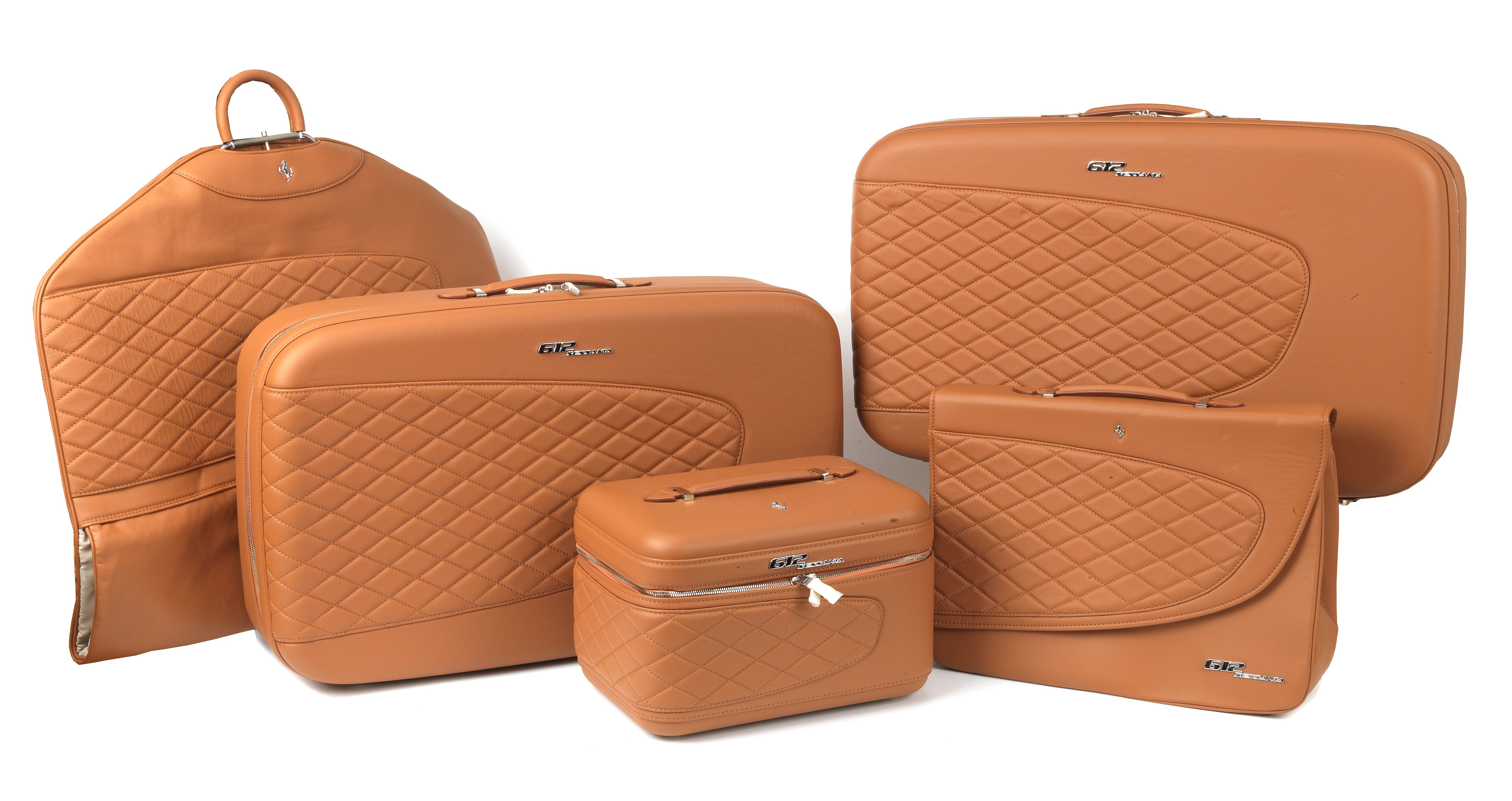 Bonhams Cars : A five-piece set of Ferrari 612 Sessenta leather luggage ...