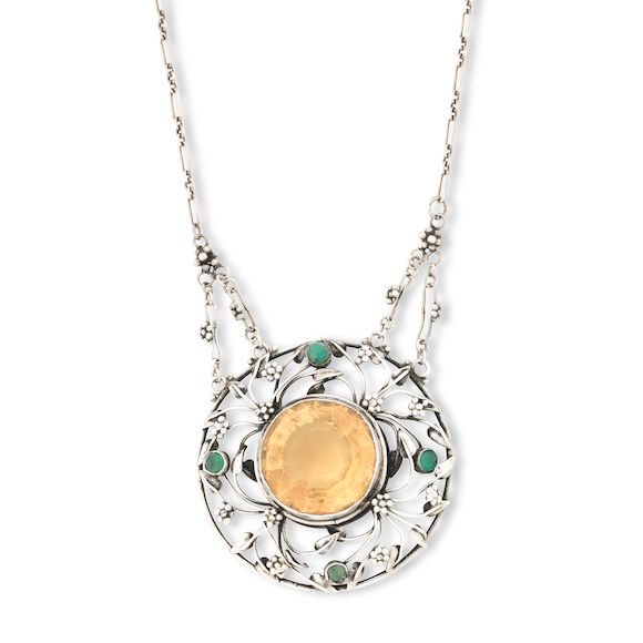 Bonhams : An Arts & Crafts silver Celtic-style necklace, attributed to ...