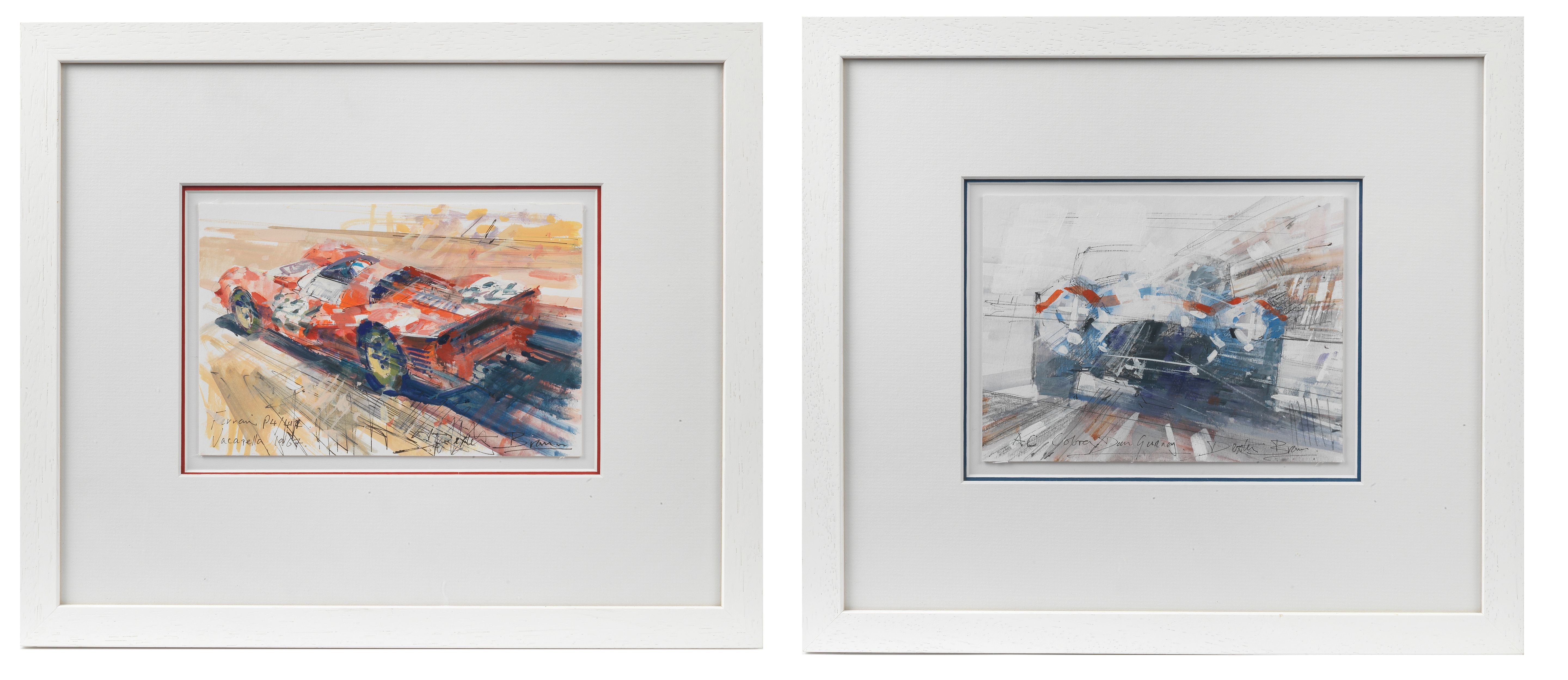 Bonhams Cars : Dexter Brown, (British, 1942- ) 'Ferrari P4' and 'AC ...