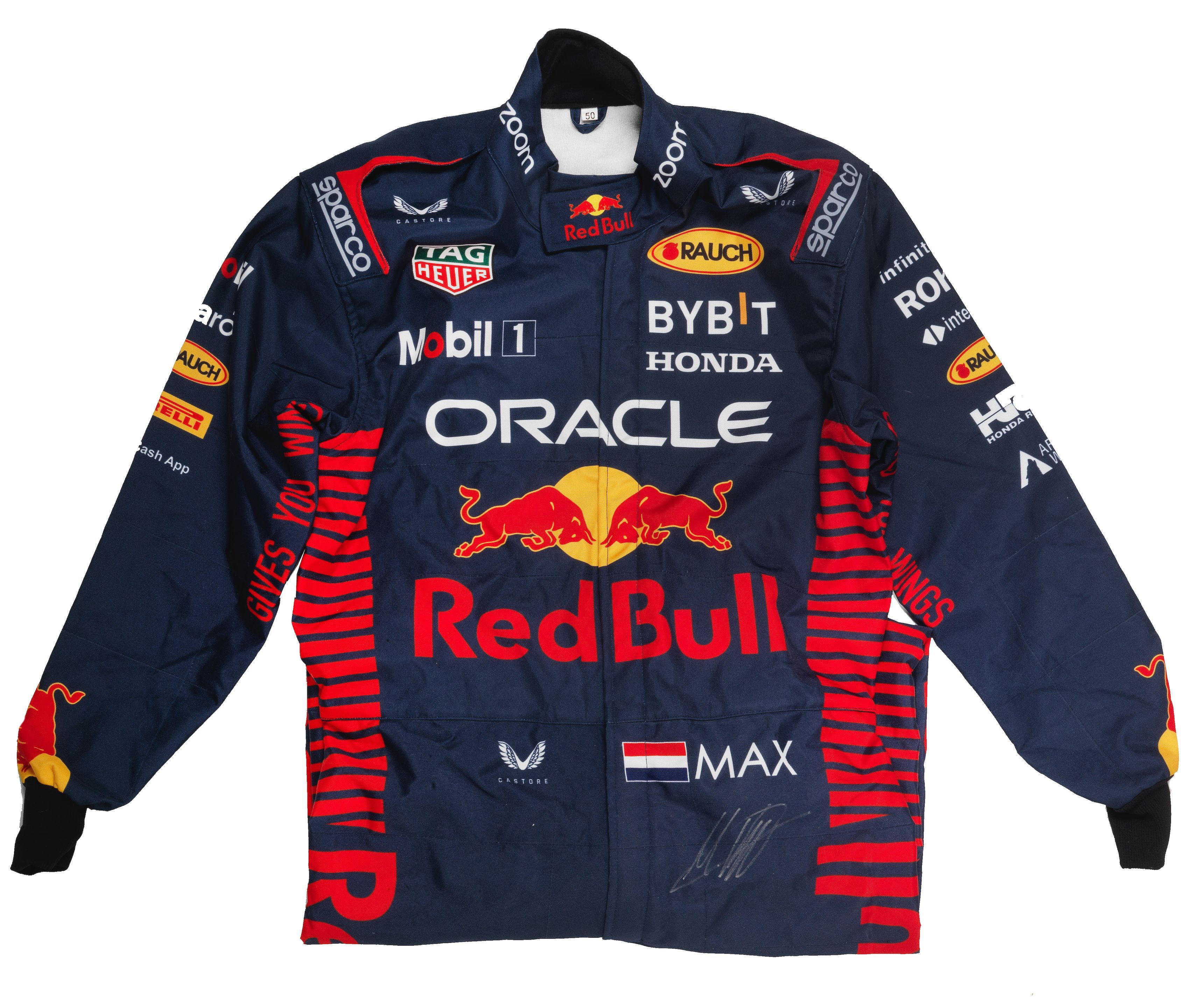 Bonhams Cars : A signed replica Max Verstappen race suit,
