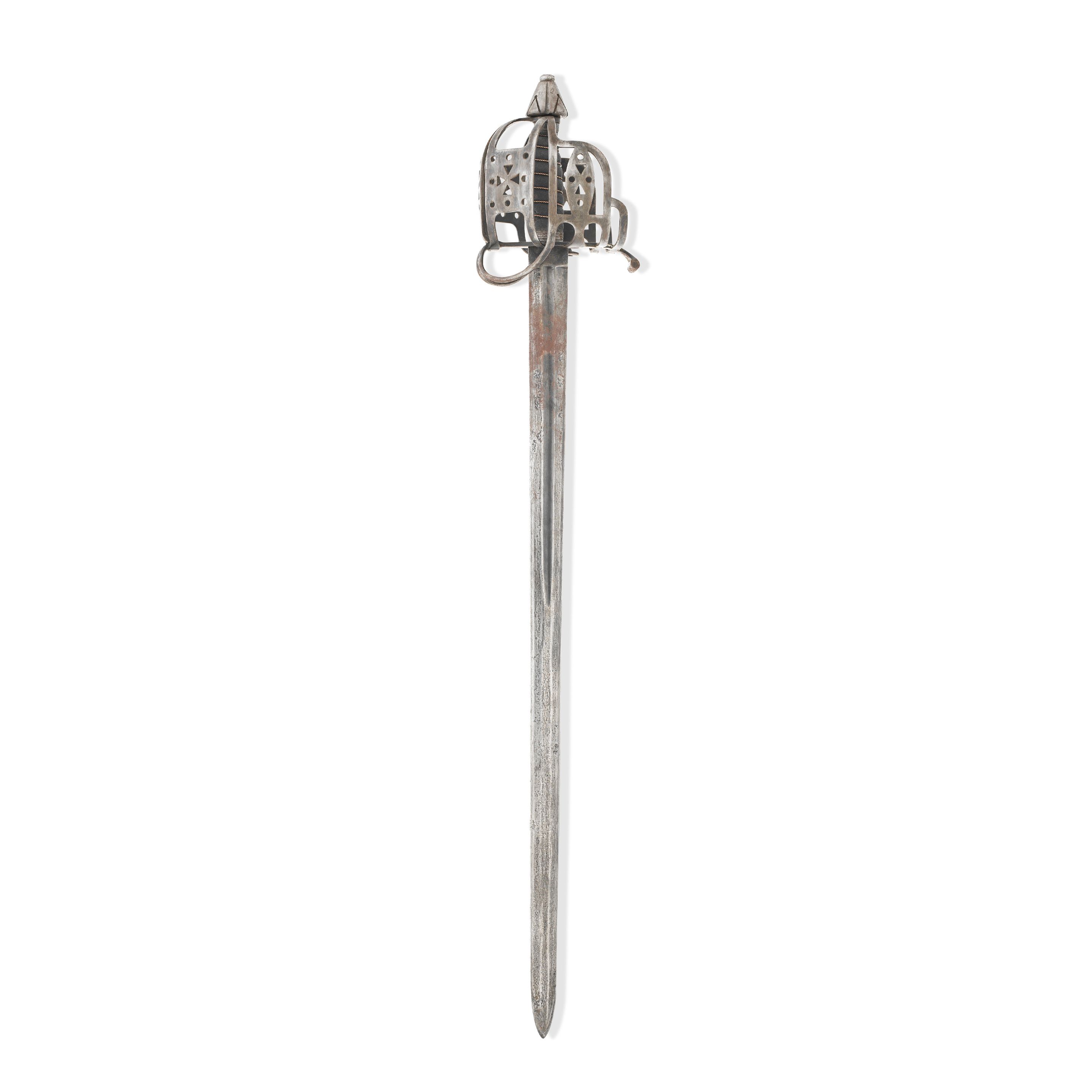 Bonhams : A late 18th century style Scottish basket-hilted broadsword ...