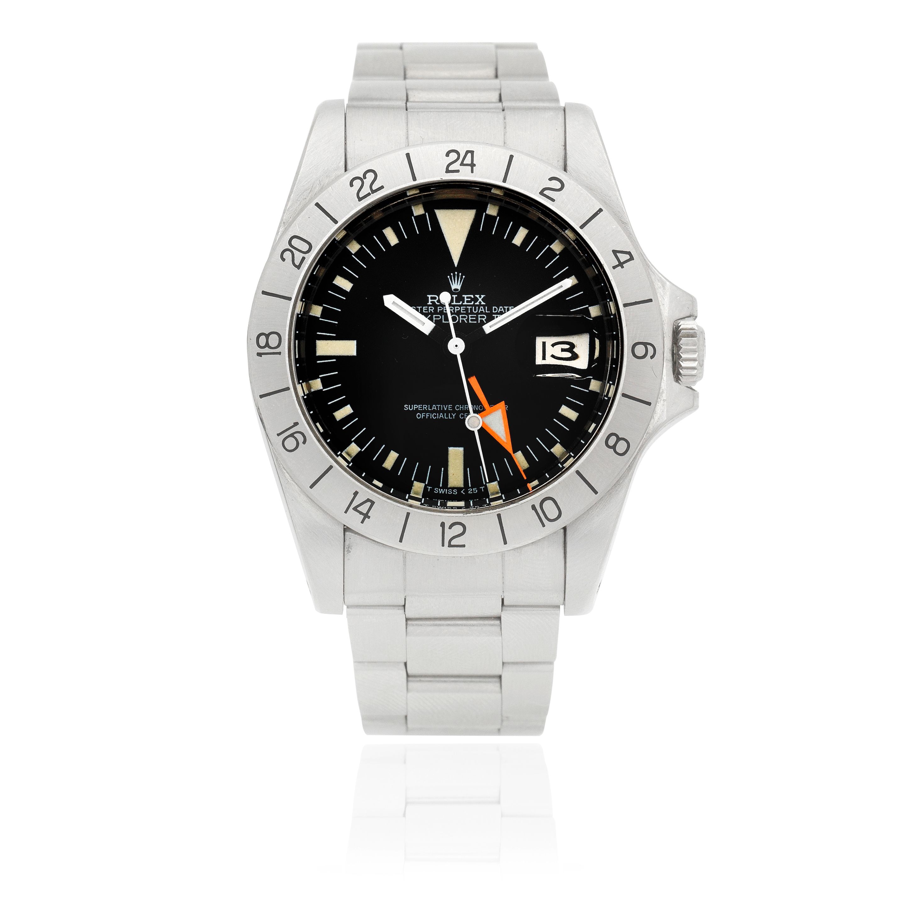 Bonhams : Rolex. A stainless steel automatic calendar bracelet watch ...