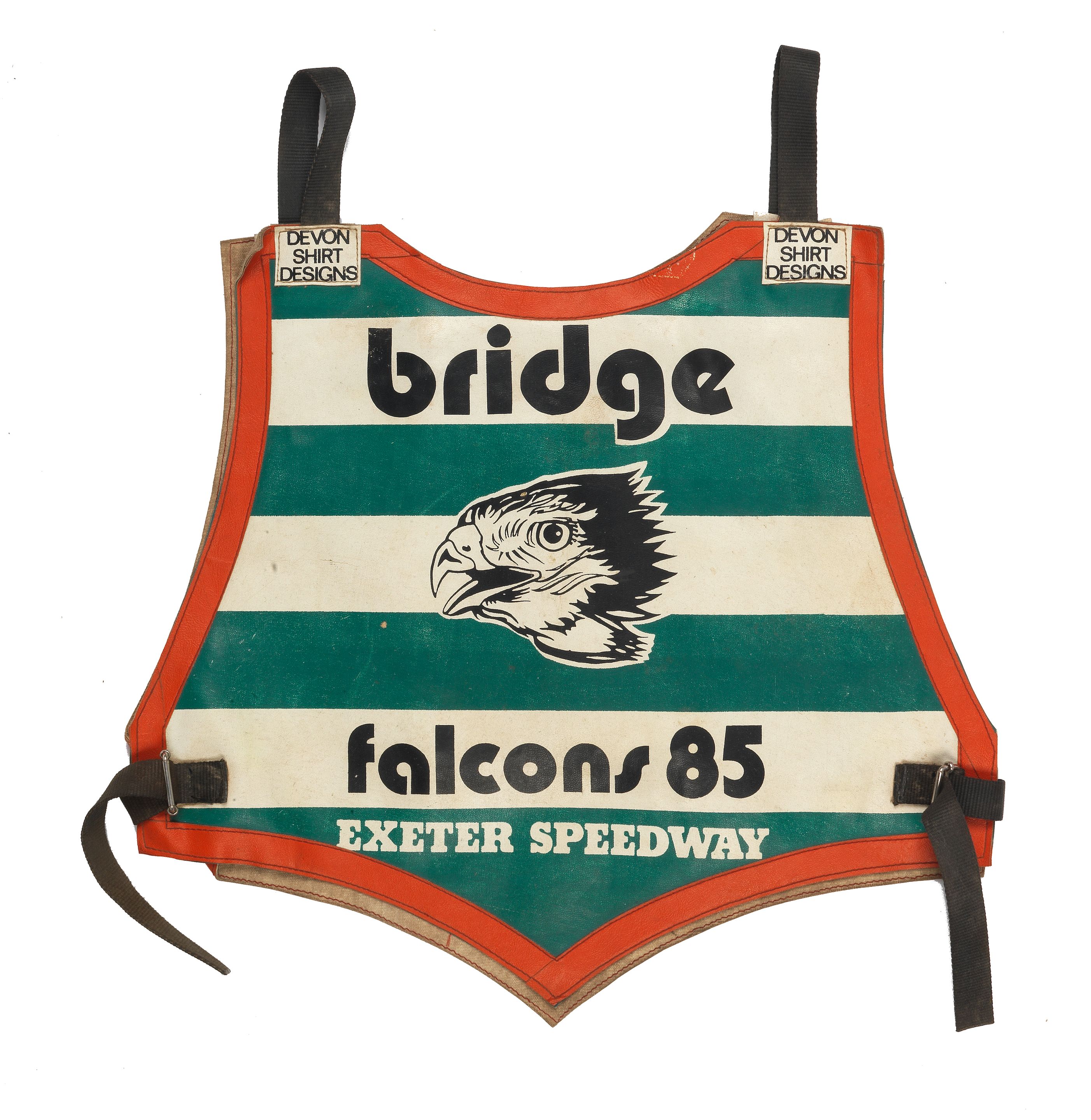 Bonhams Cars : A Bridge Falcons 85 Exeter Speedway race vest