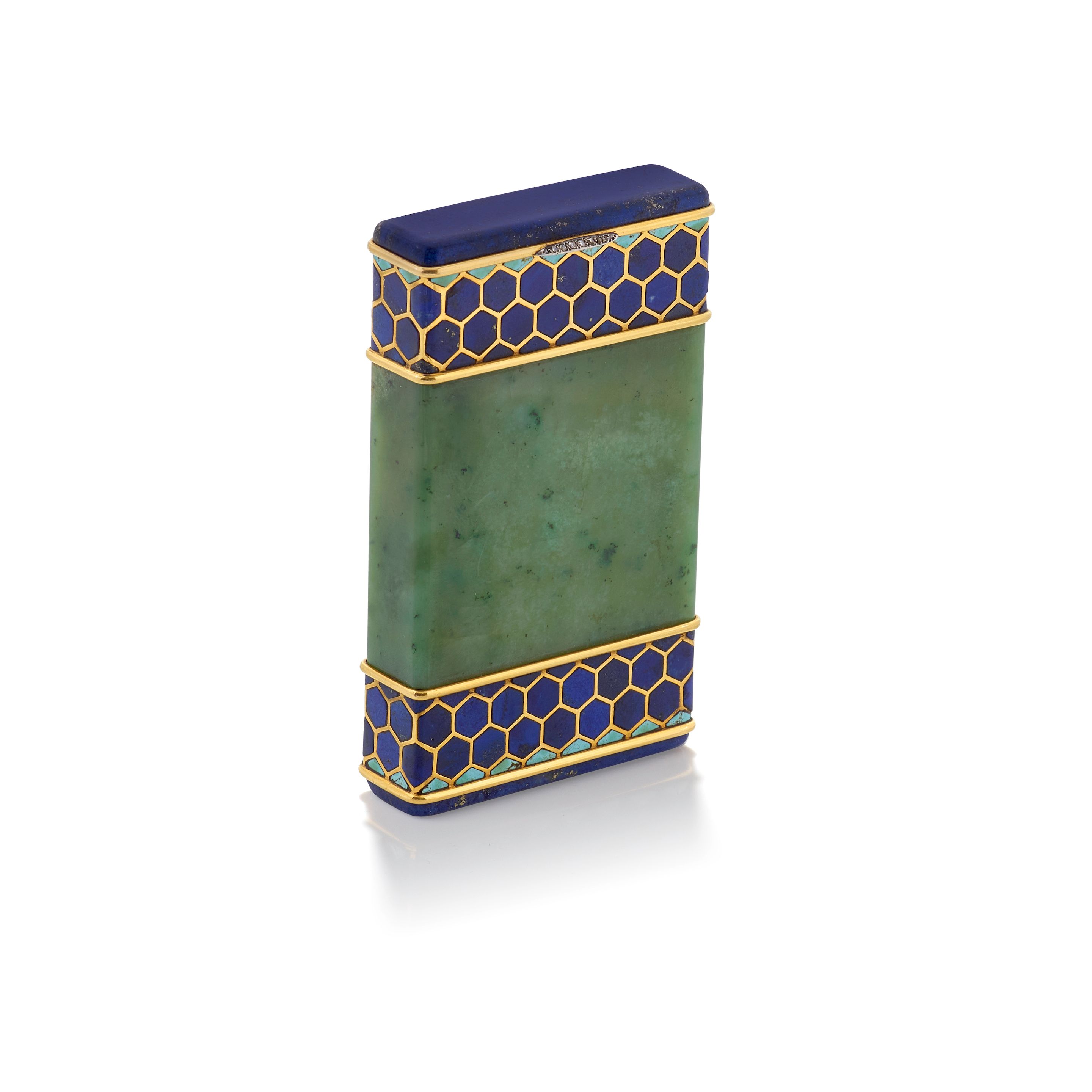 Bonhams : CARTIER NEPHRITE, TURQUOISE, LAPIS LAZULI AND DIAMOND ...
