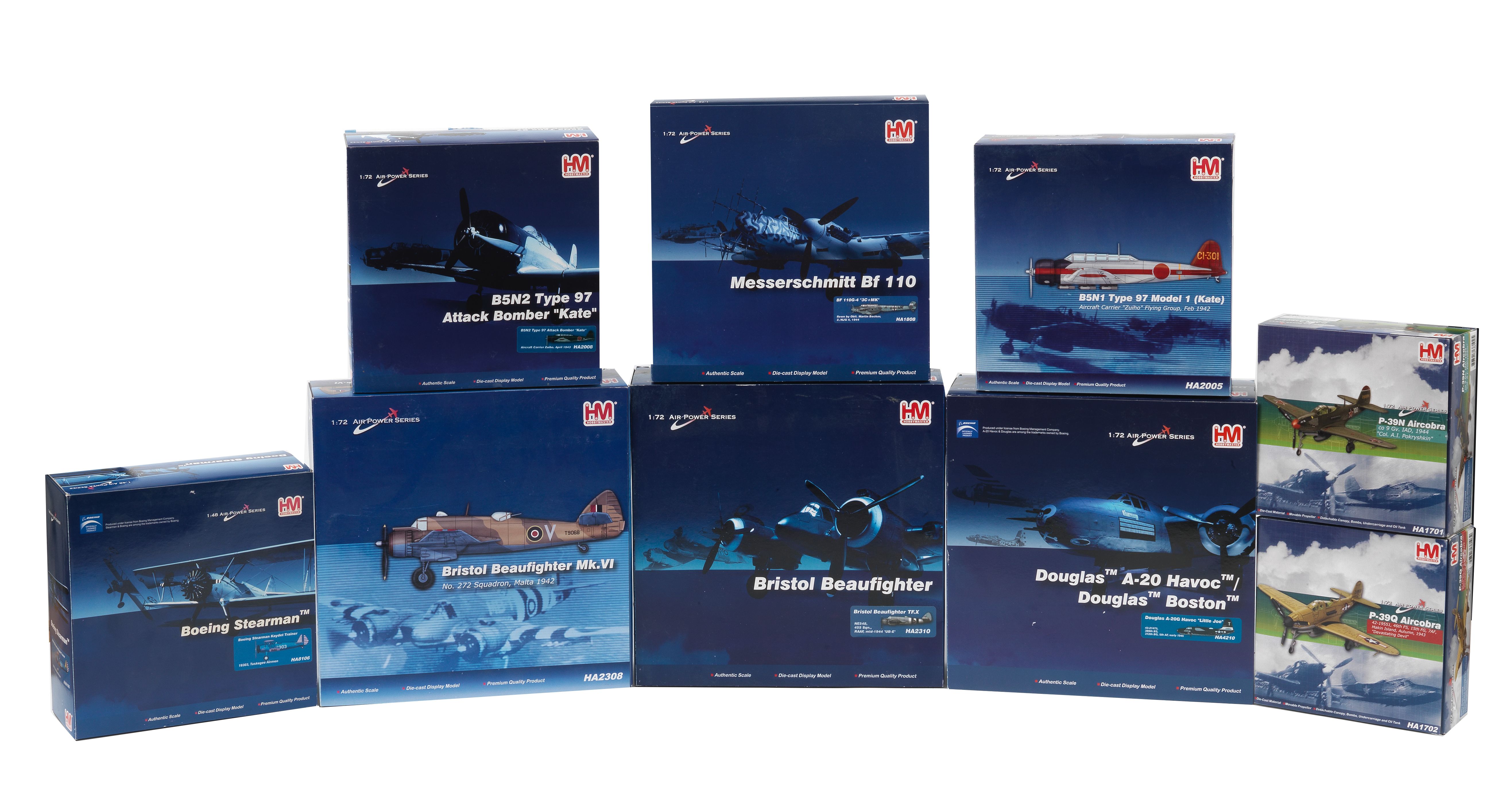 Bonhams Cars : Nine 1:72 scale boxed WW2 aircraft models by Hobby ...