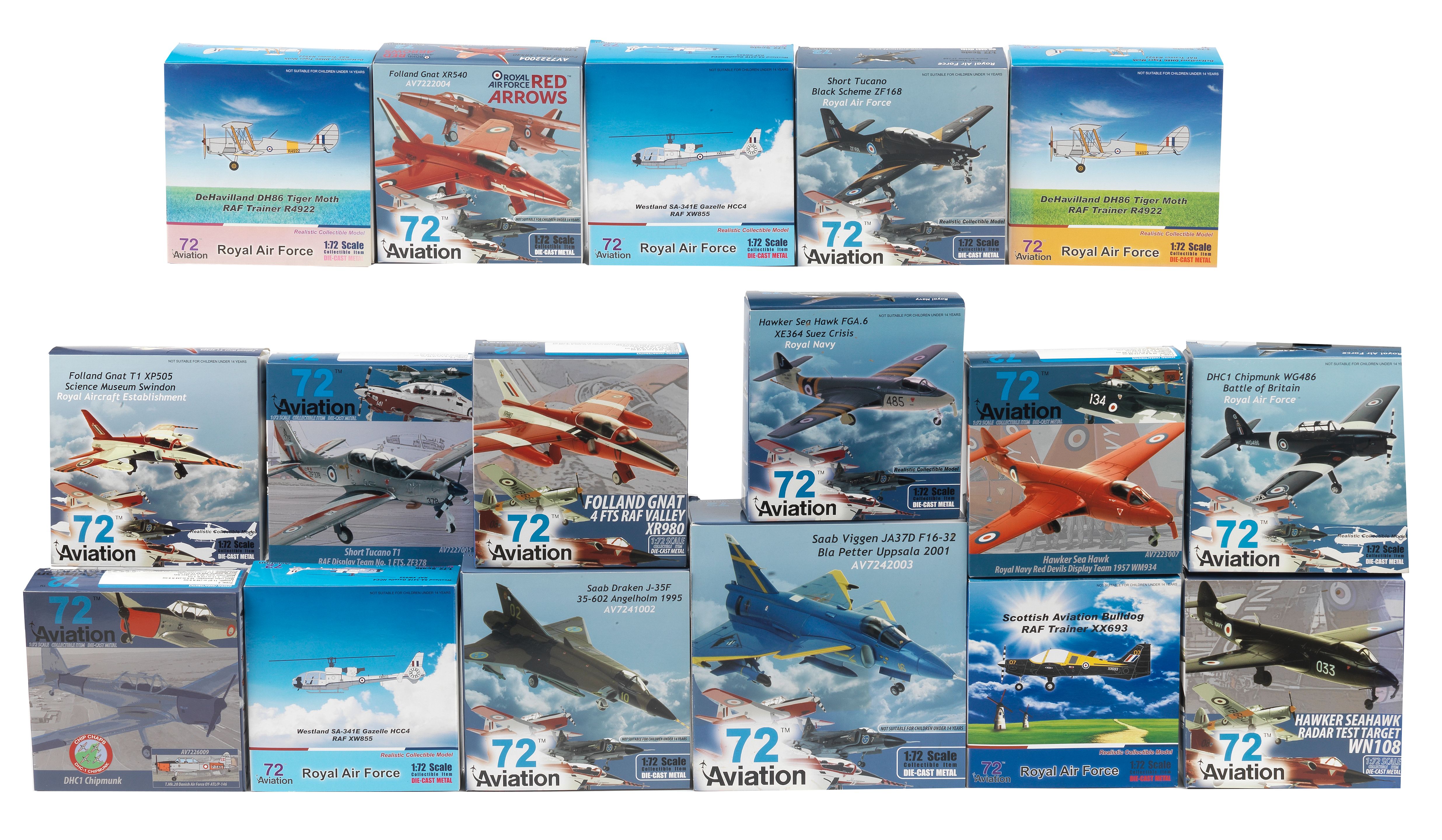 Bonhams Cars : Seventeen boxed 1:72 scale die-cast model aircraft by 72 ...