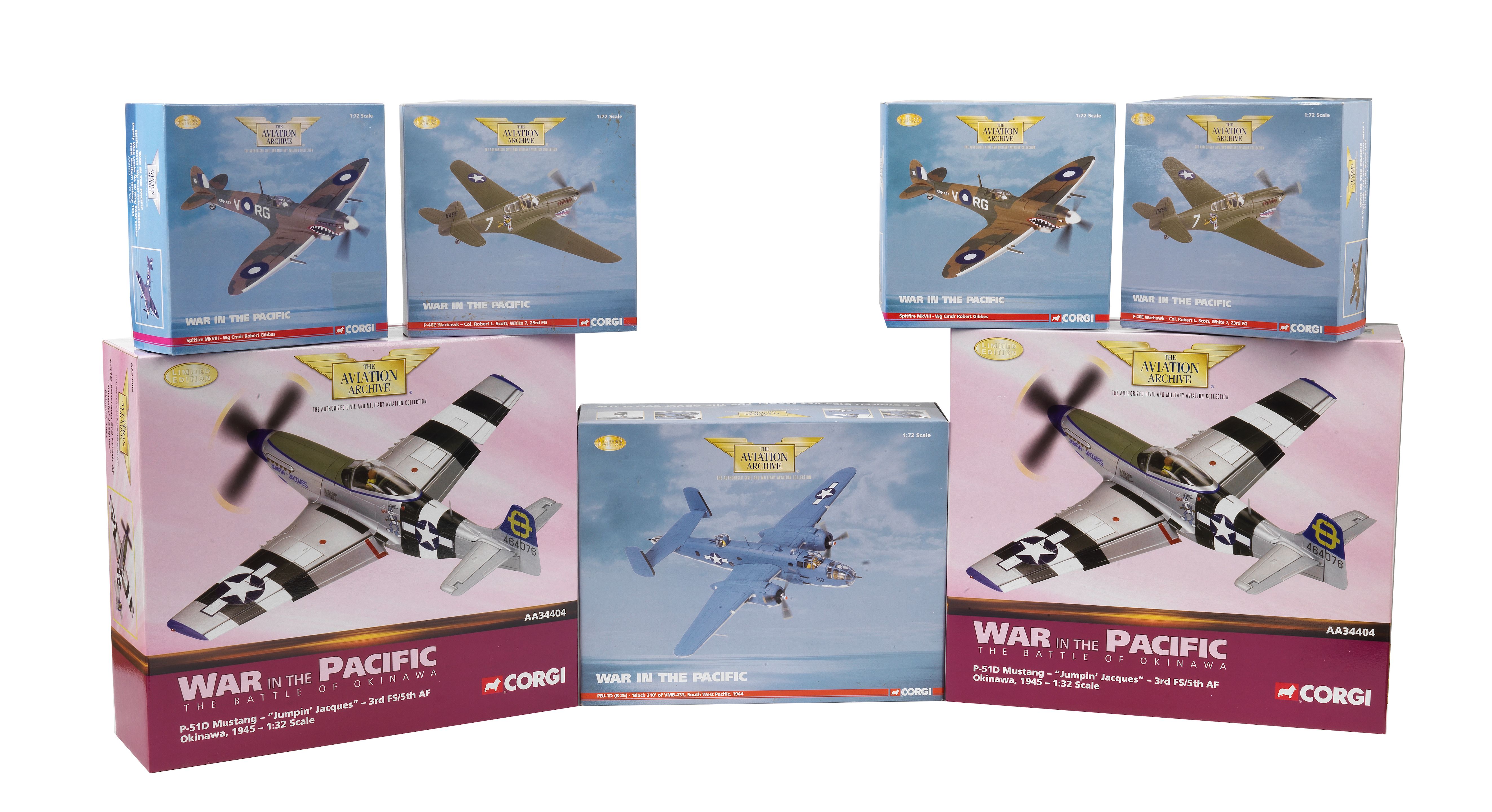 Bonhams Cars : Seven boxed scale die-cast WWII aircraft models by Corgi ...