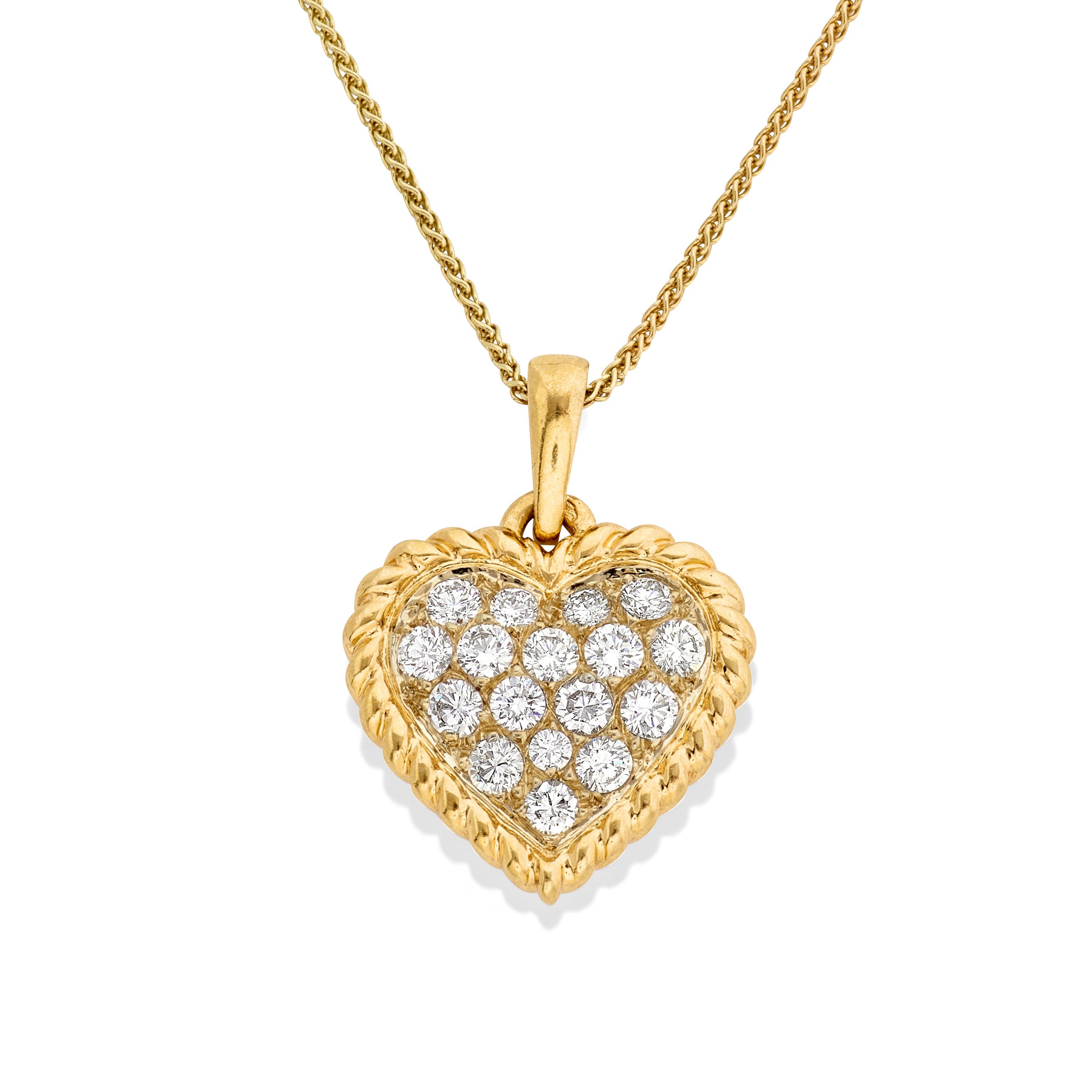 Bonhams : VAN CLEEF & ARPELS DIAMOND HEART PENDANT