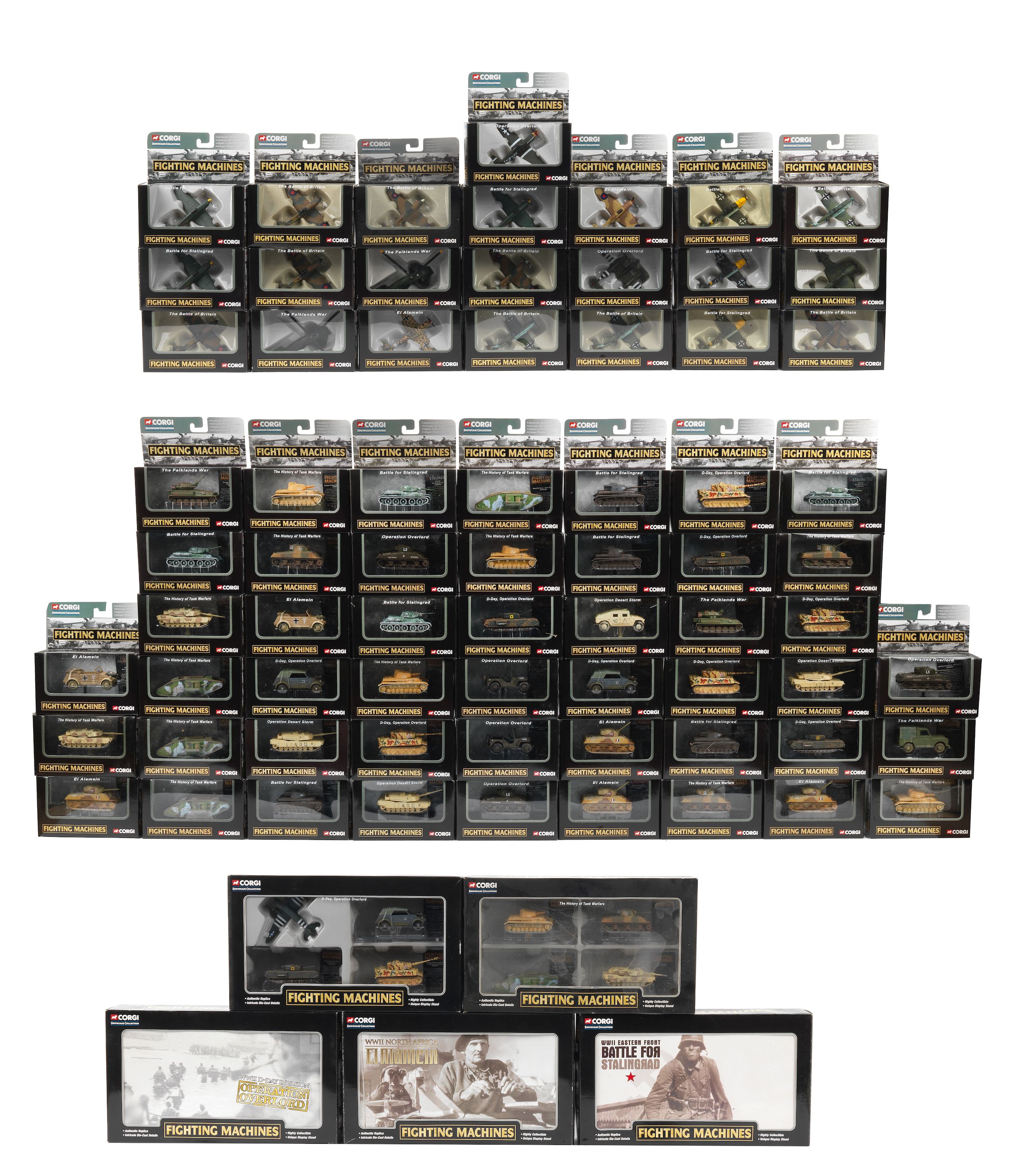 Bonhams Cars : Twenty-two boxed Corgi Showcase Collection 'Fighting Machines' die-cast aeroplane ...