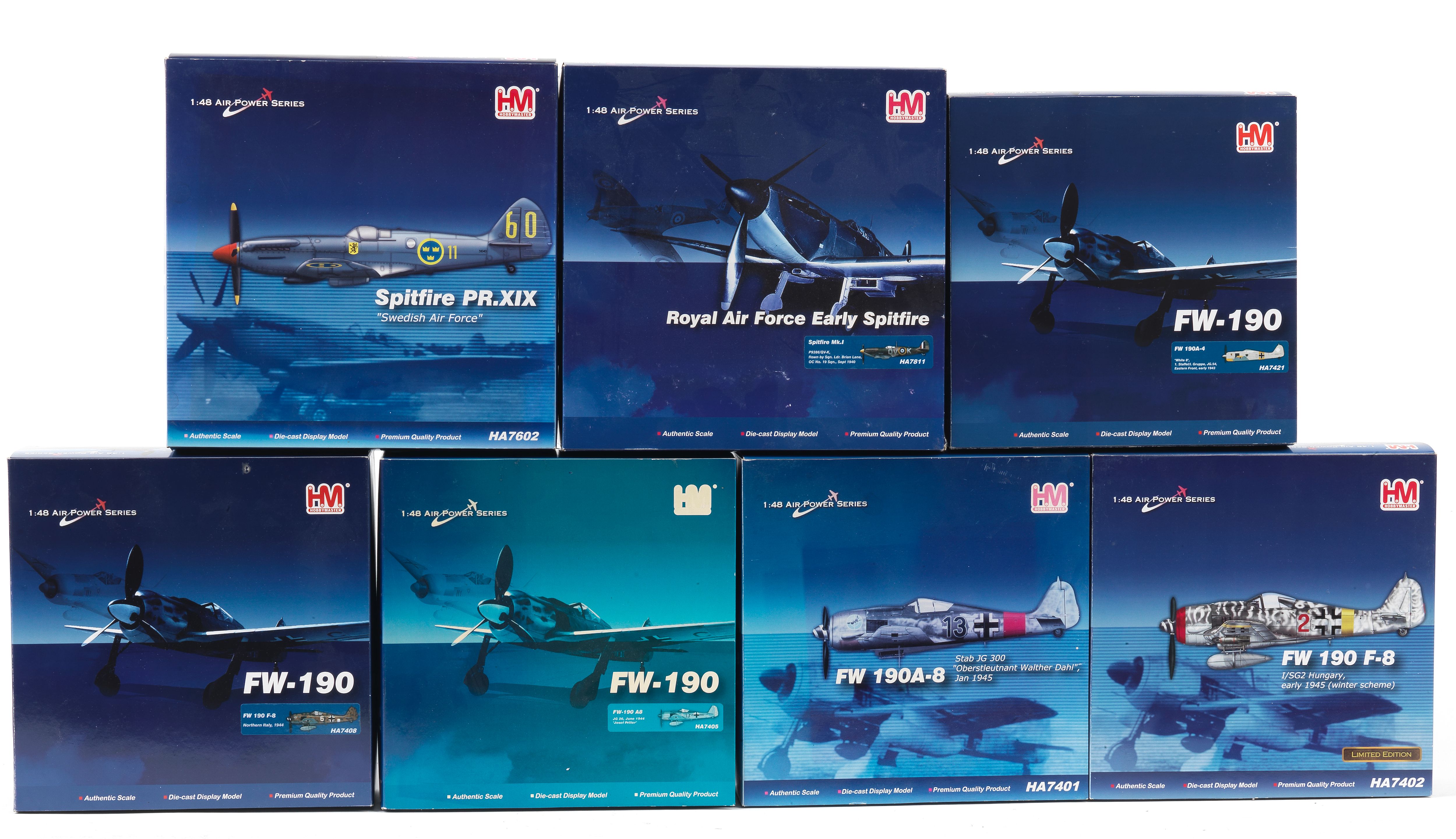 Bonhams Cars : Seven 1:48 scale boxed WW2 aircraft models by Hobby ...