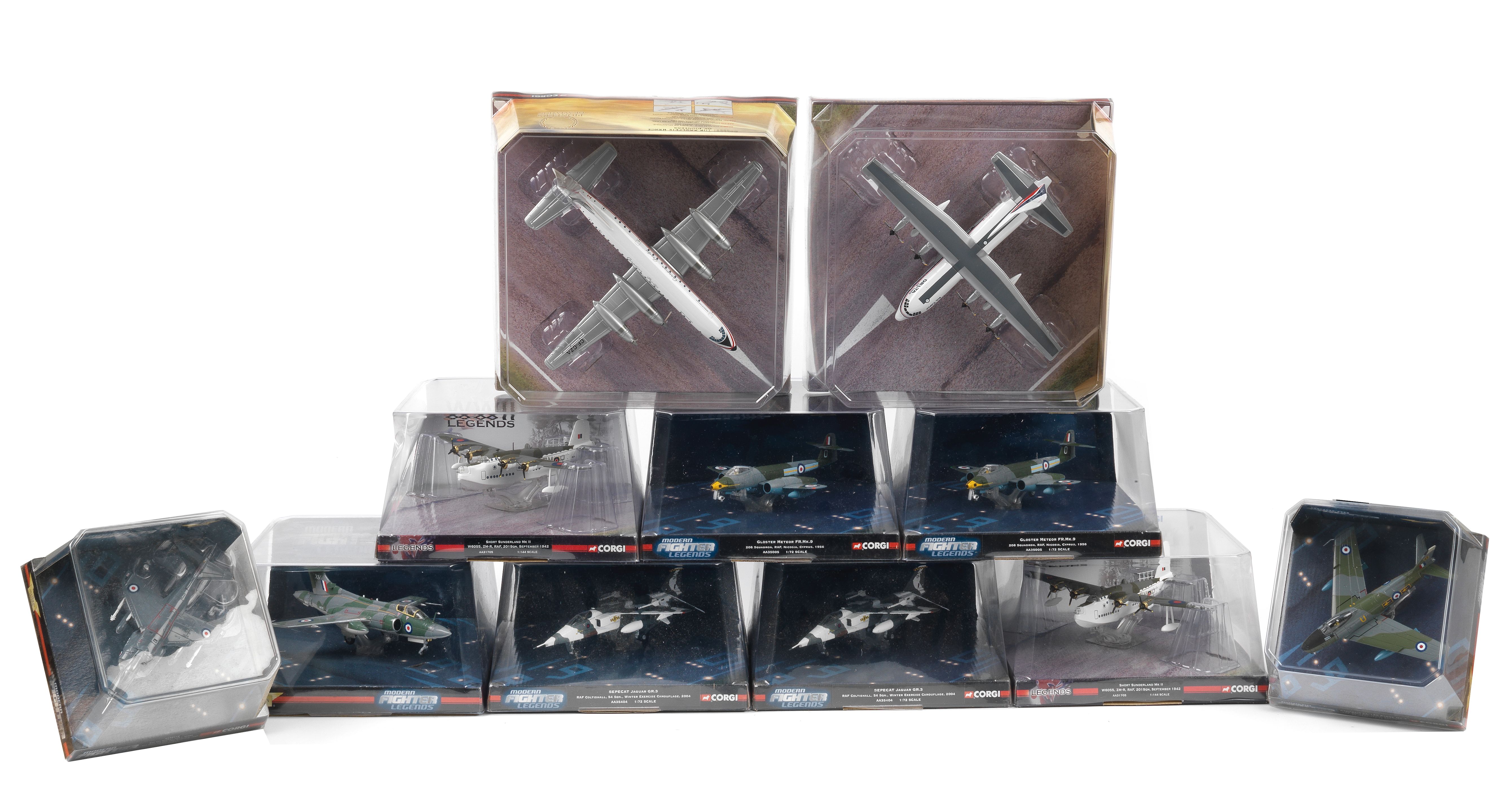 Bonhams Cars : Eleven boxed scale die-cast aircraft models by Corgi ...