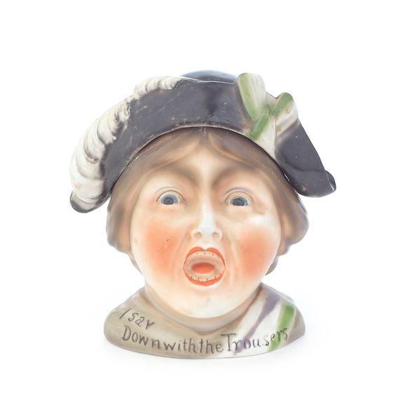 Bonhams : SUFFRAGETTE TOBACCO JAR Tobacco jar in the form of a shouting ...