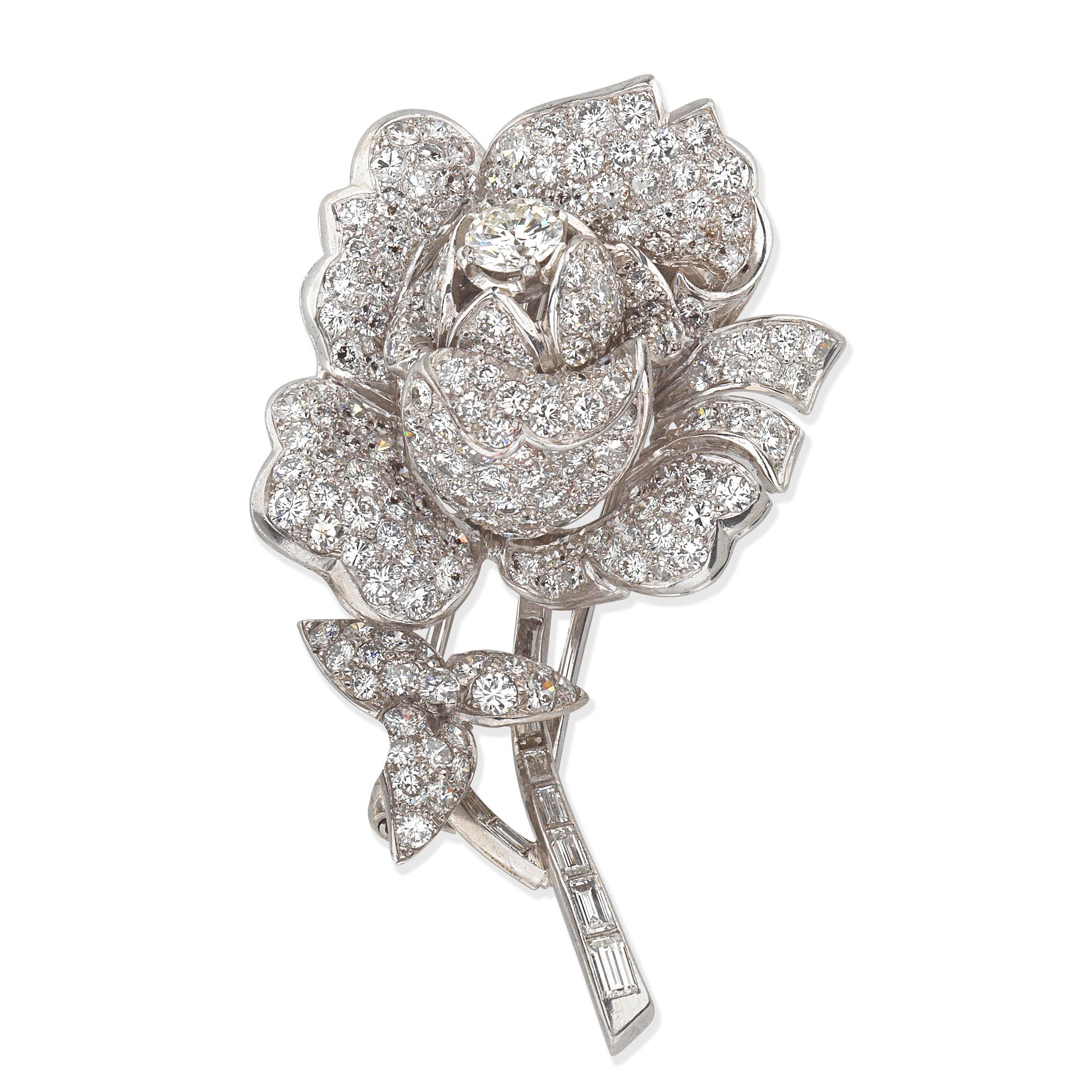 Bonhams : BOODLES DIAMOND ROSE BROOCH