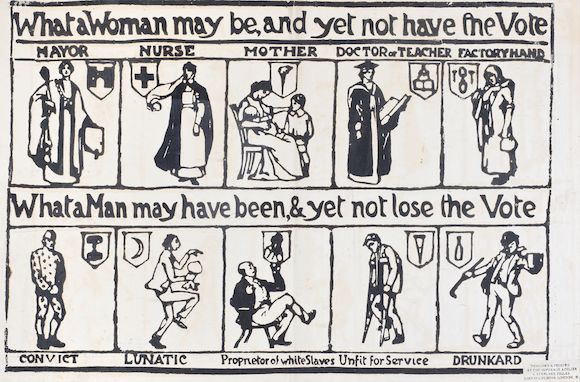 Bonhams : SUFFRAGE ATELIER POSTER 'What a Woman may be, and yet not ...