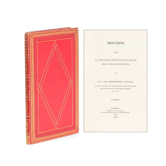 Bonhams : MALTA CHRISTOPHORO D'AVALOS (FELICE ANTONIO DE) Discorso ...
