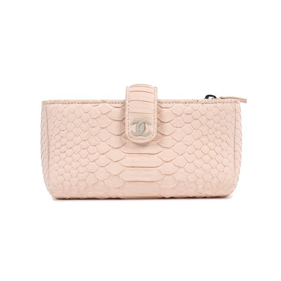 Bonhams : Karl Lagerfeld for Chanel: a Blush Pink Python Purse 2014 (includes serial sticker ...