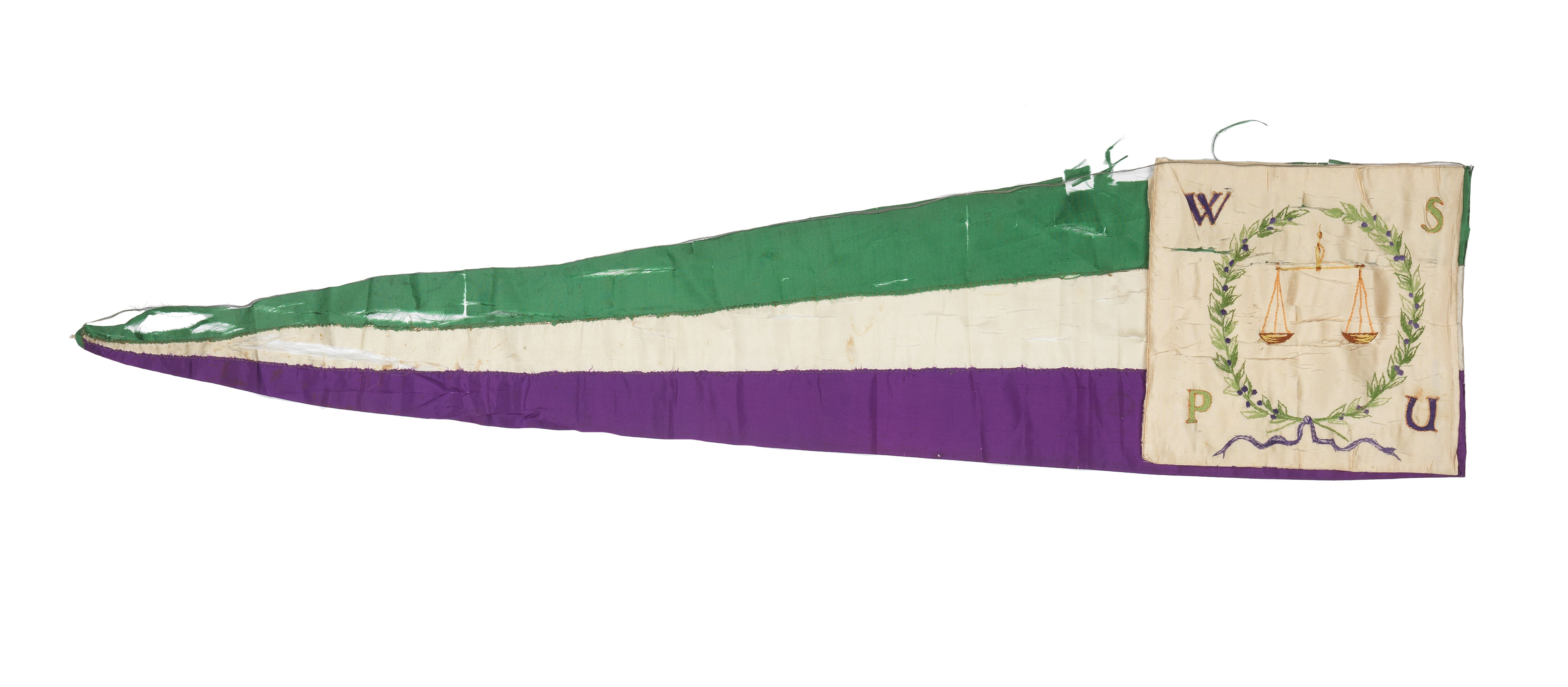 Bonhams : SUFFRAGETTE 'ROMAN' PENNANT WSPU pennant, made for the ...