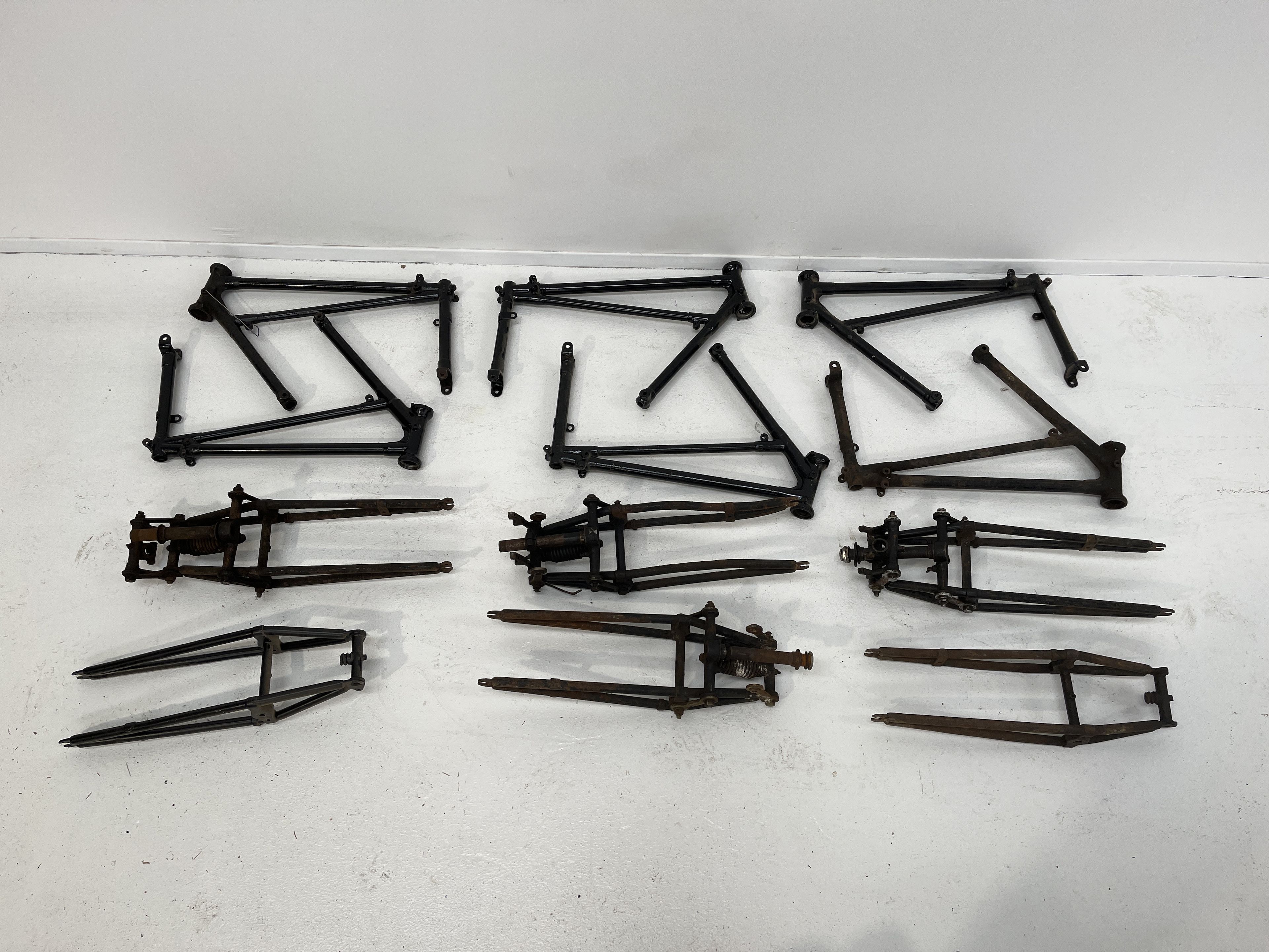 Bonhams Cars : Six Ariel frames together with six girder forks ((Qty))