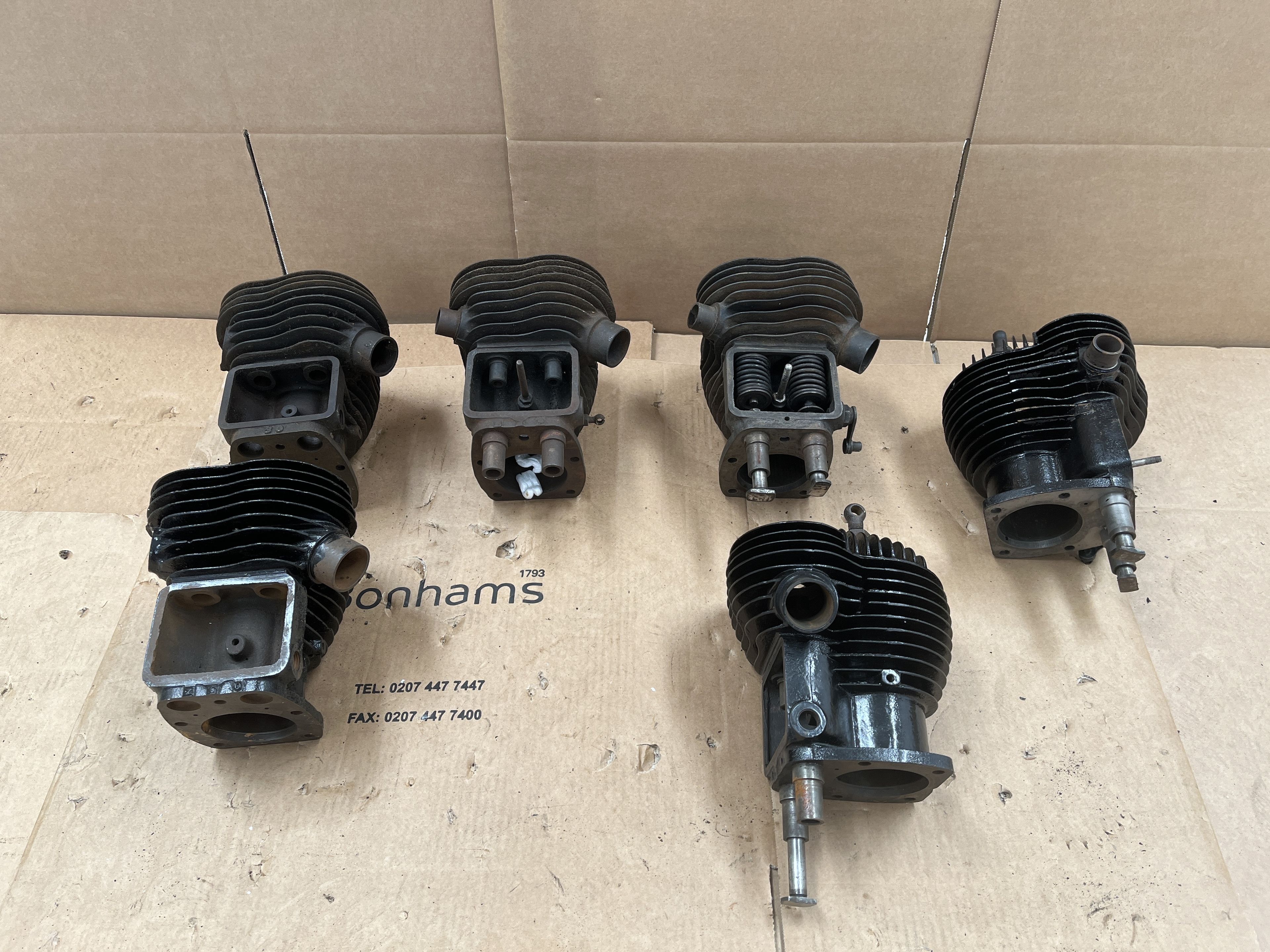 Bonhams Cars : Six believed Ariel SV cylinder barrels and heads ((6))