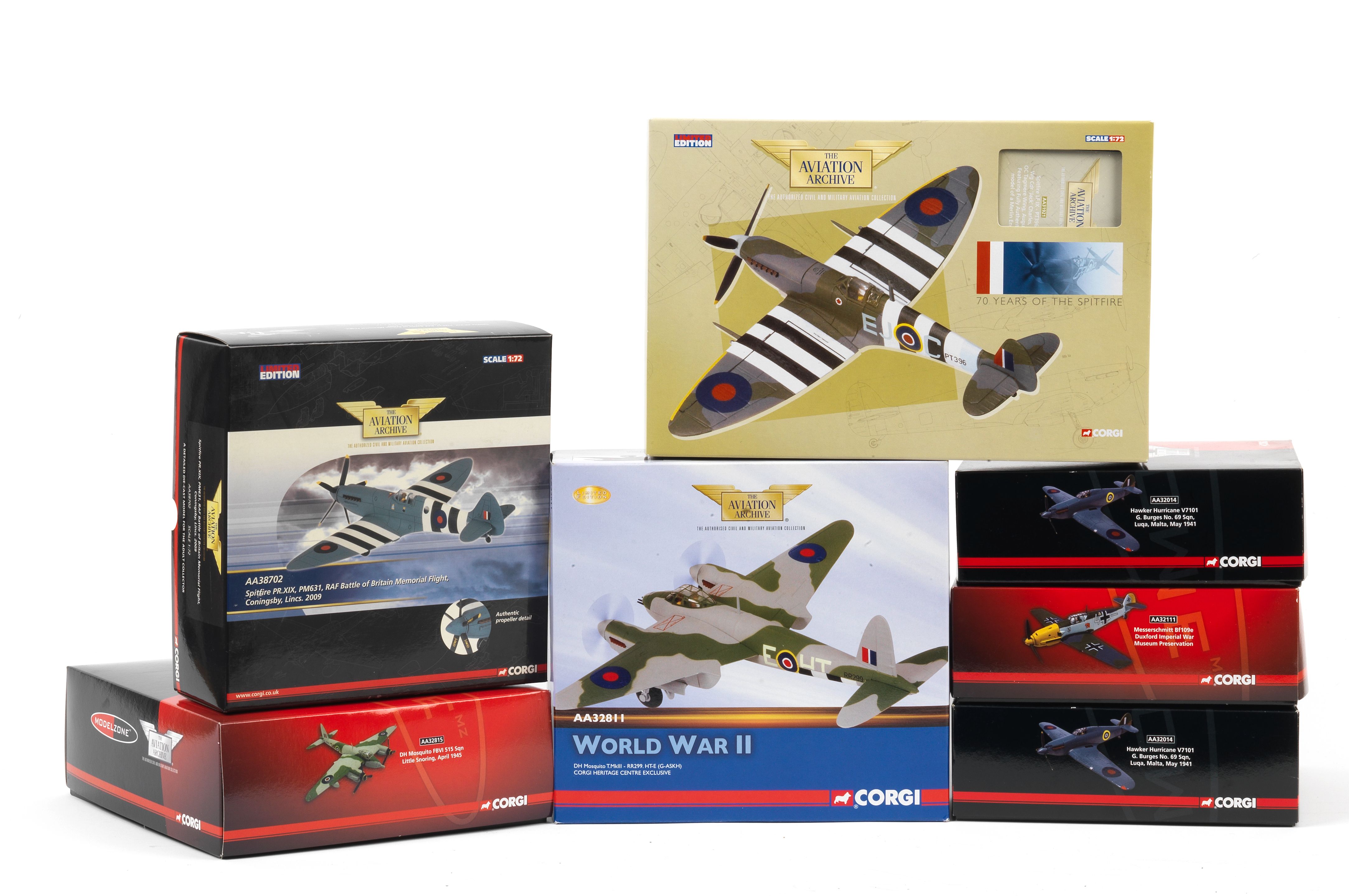 Bonhams Cars : Seven boxed 1:72 scale die-cast model aircraft by Corgi ...