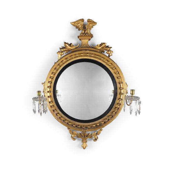 Bonhams Cornette de Saint Cyr : Miroir convexe William IV en bois doré ...