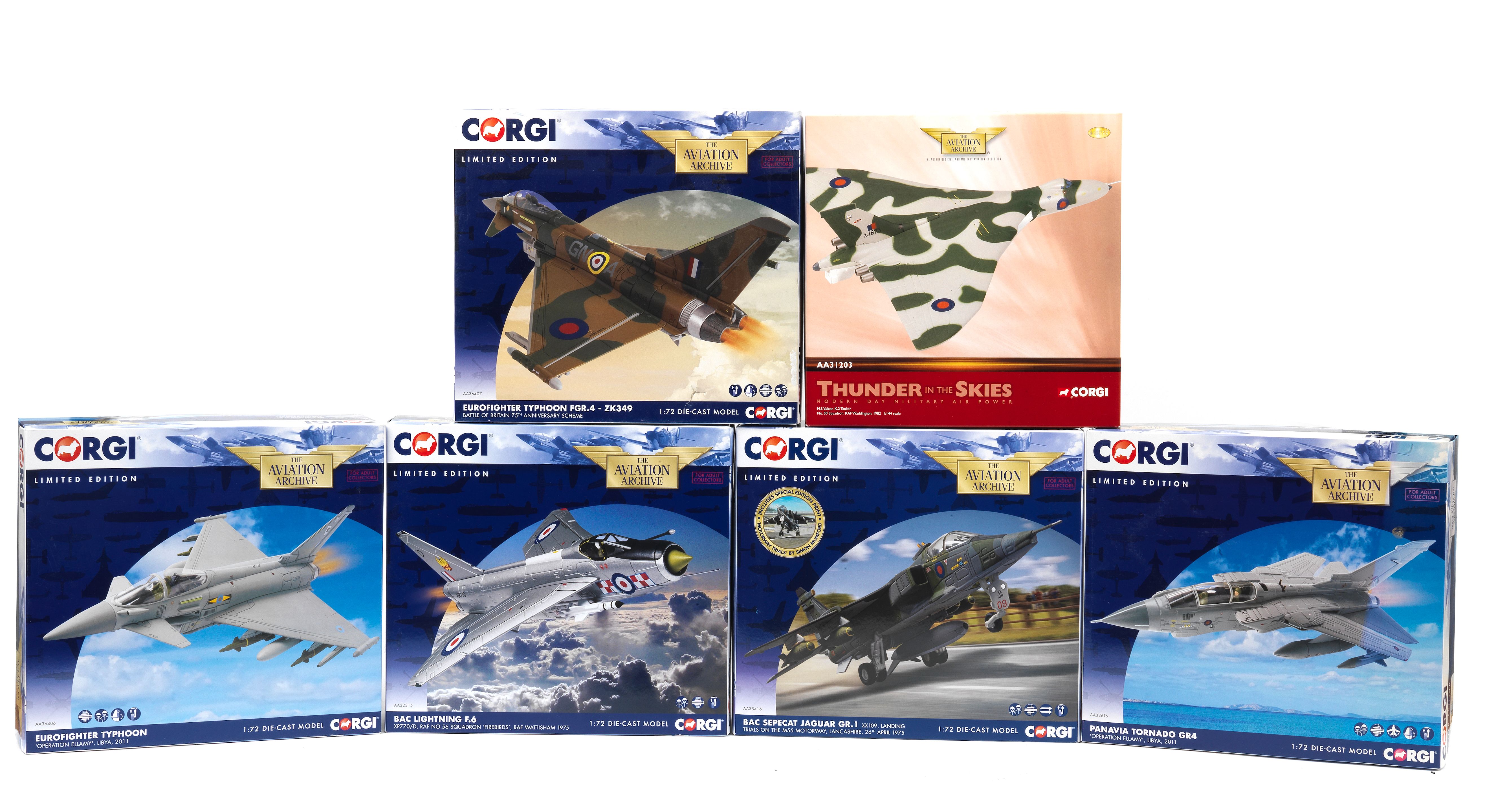 Bonhams Cars : Five boxed 1:72 scale die-cast metal model Jet aircraft ...