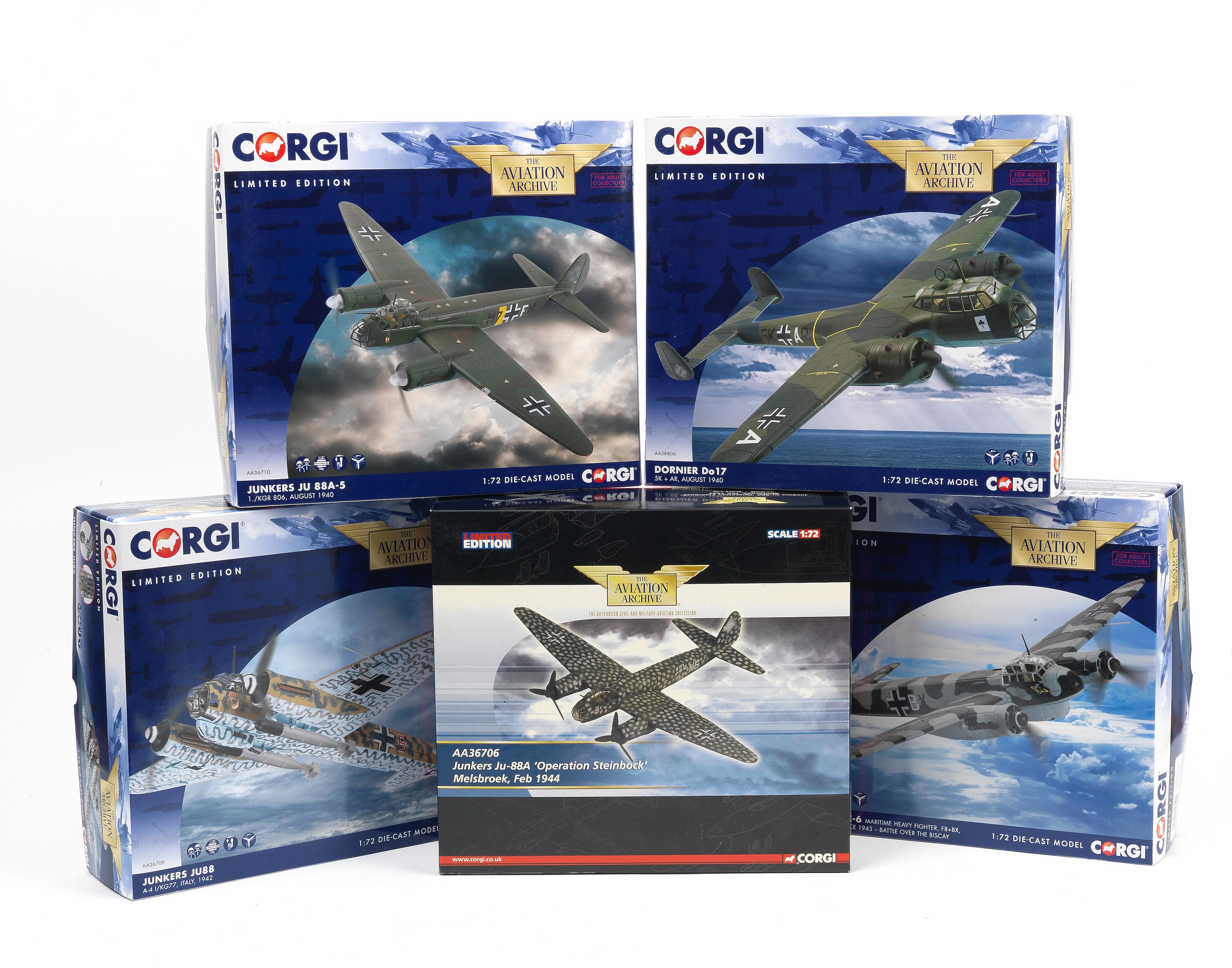 Bonhams Cars : Five boxed 1:72 scale die-cast metal model WWII German ...
