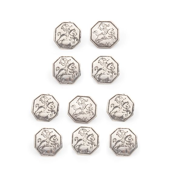 Bonhams : A set of ten early 19th century Dutch silver buttons unknown ...