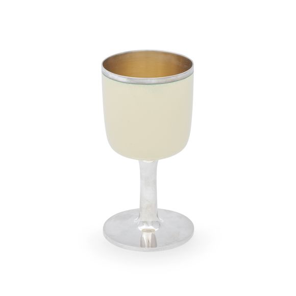 Bonhams : GERALD BENNEY: a silver and enamelled goblet London 1971 ...
