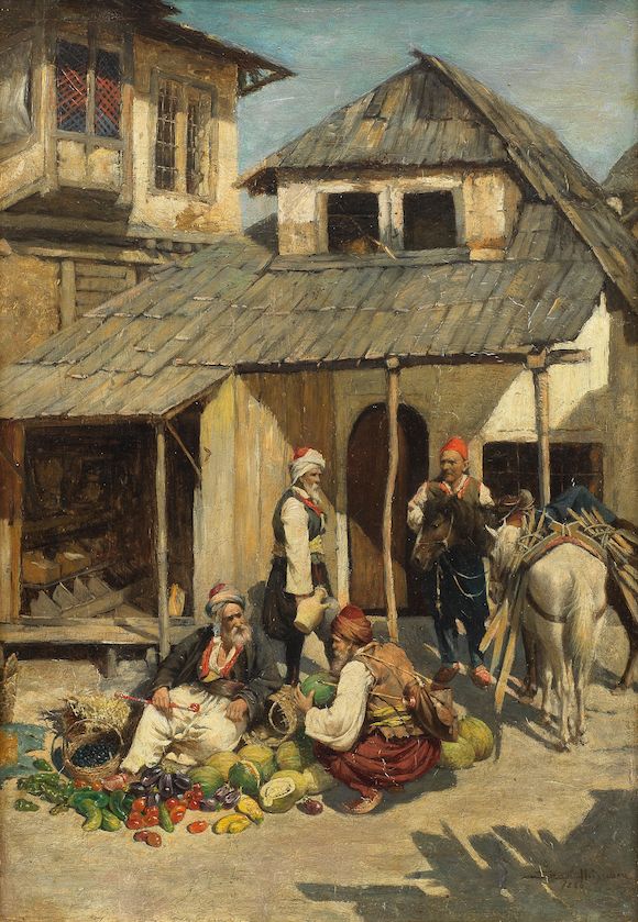 Bonhams : Daniel Israel (Austrian, 1859-1901) The fruit seller