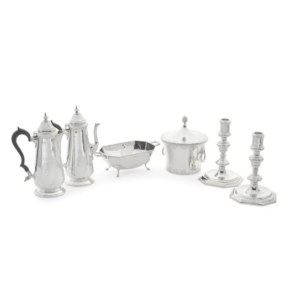 Bonhams : A collection of silver items various makers and dates (6)