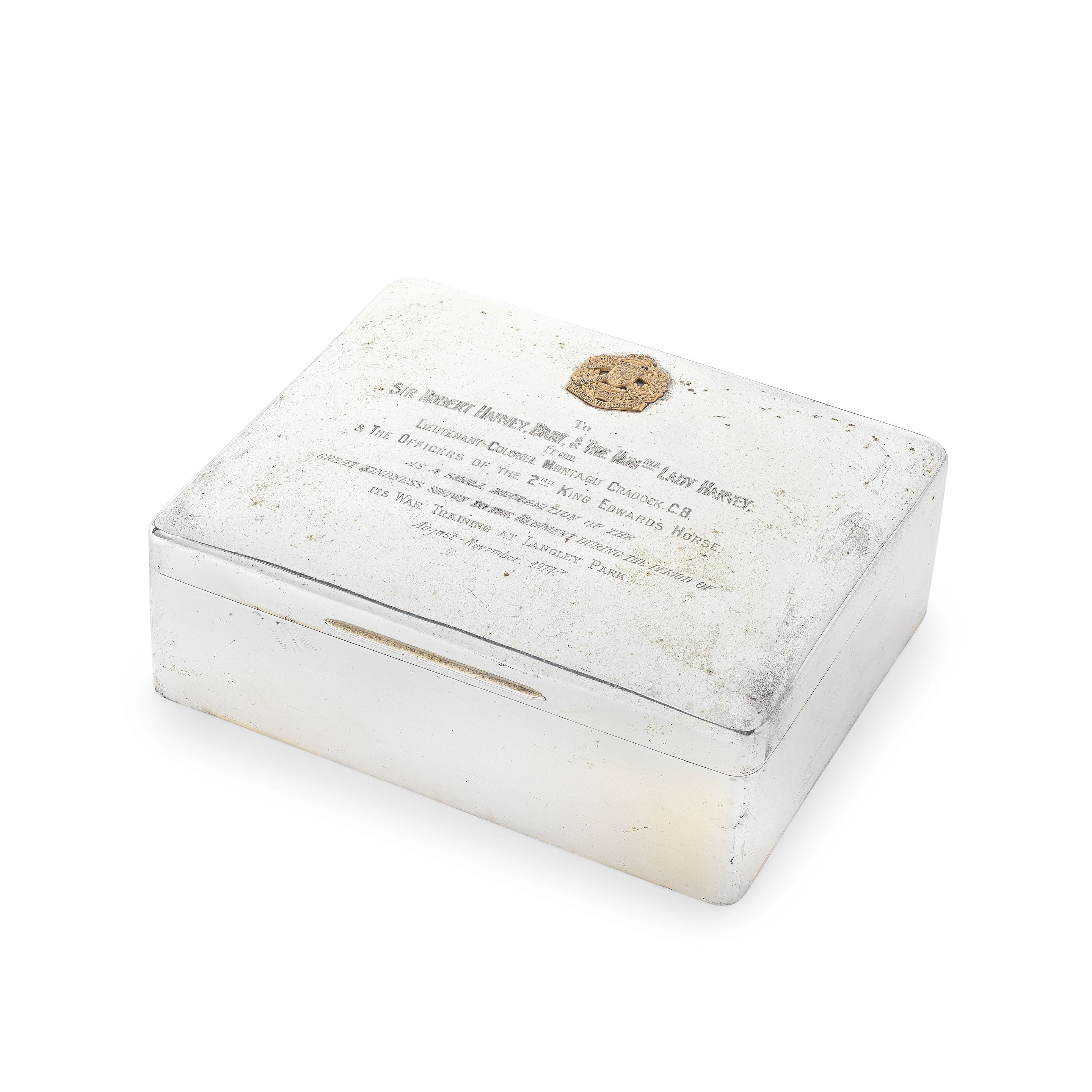 FIRST WORLD WAR INTEREST: an impressive large cigarette box - auctions ...